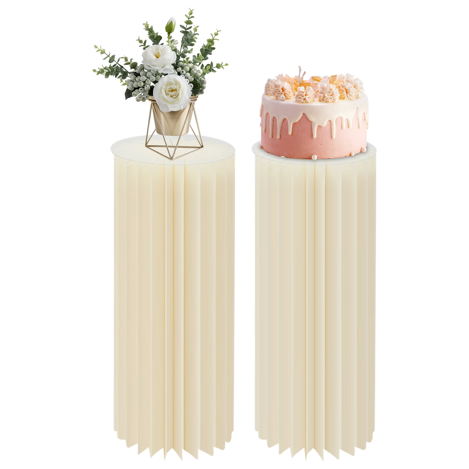 Wildnix Cardboard Flower Stand Set for Weddings, 2-Piece Free Standing ...