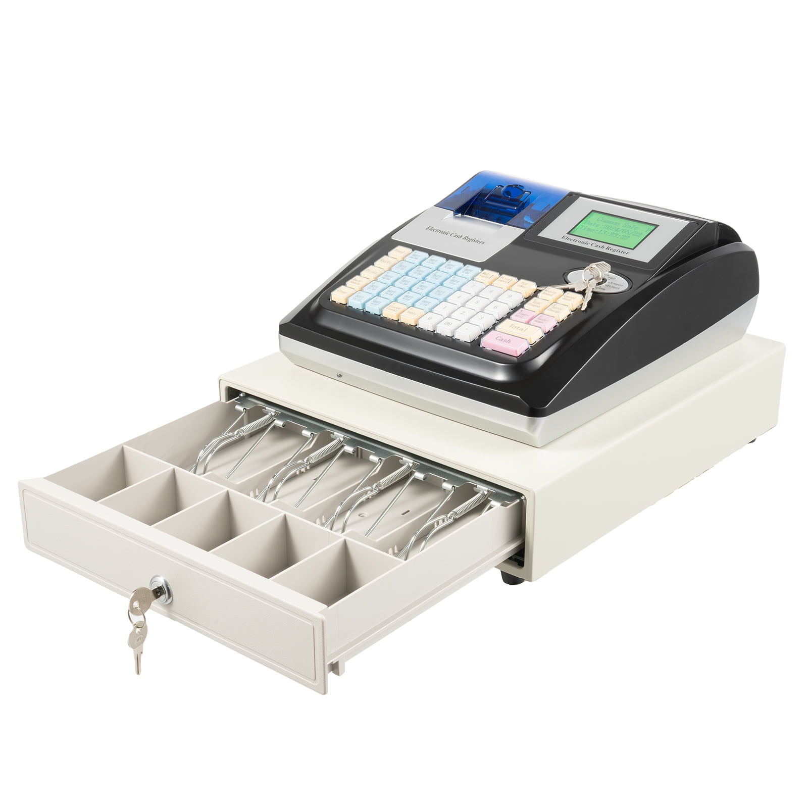 Wildnix Cash Drawer with 4 Bill Compartments, 5 Coin Slots, Automatic ...