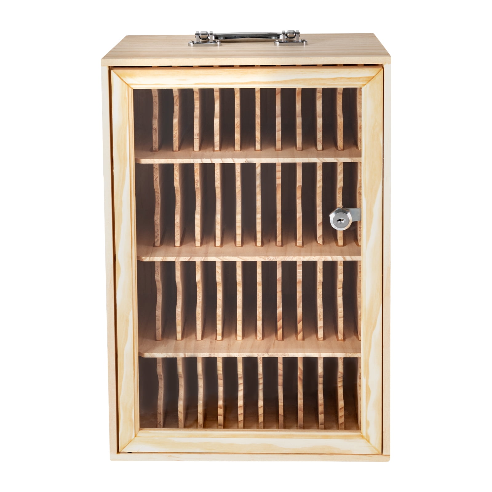 Wildnix Cell Phone Storage Cabinet, 48 Slots Lockable Wall-Mount ...