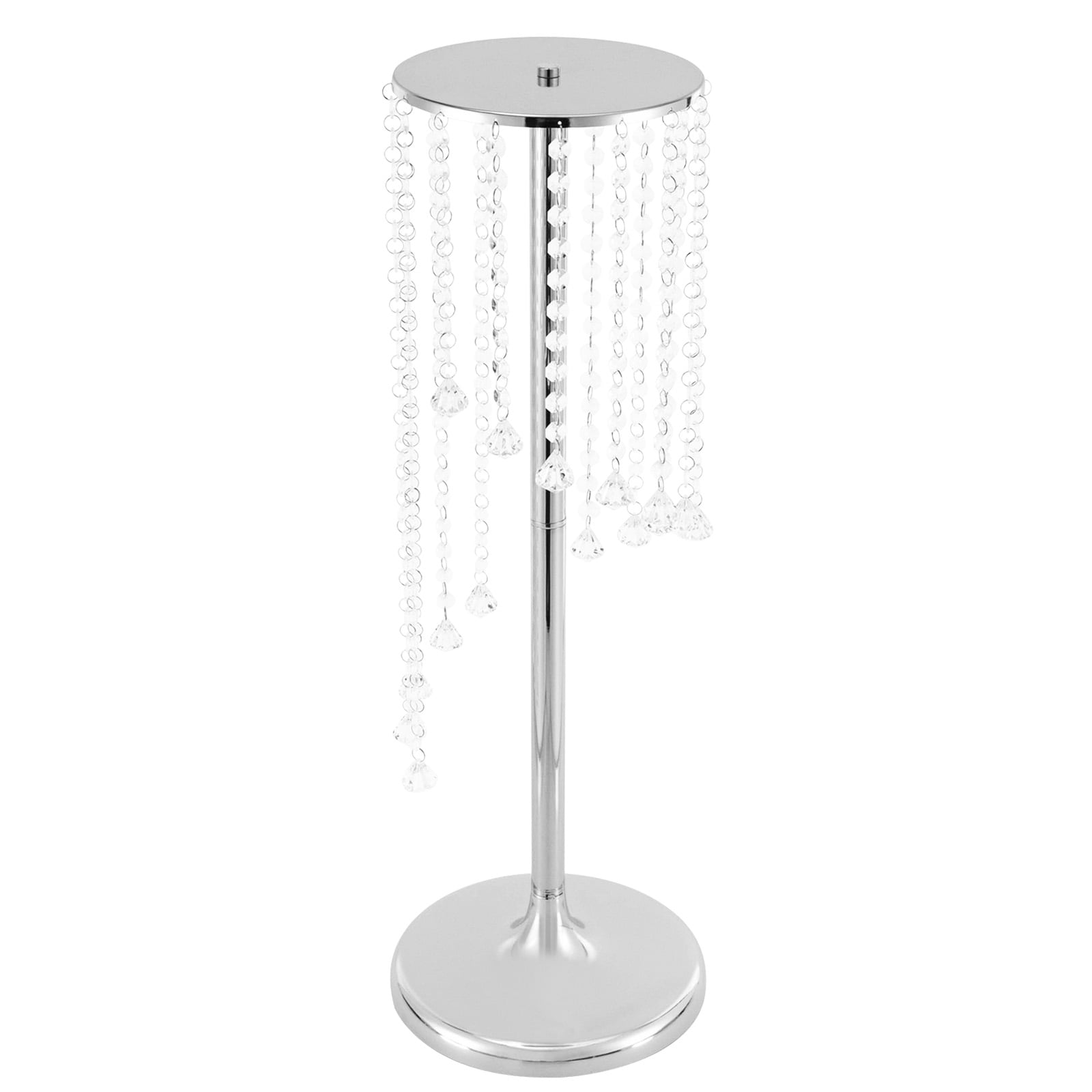 Wildnix Crystal Wedding Flower Stand, Silver Iron and Acrylic Base ...