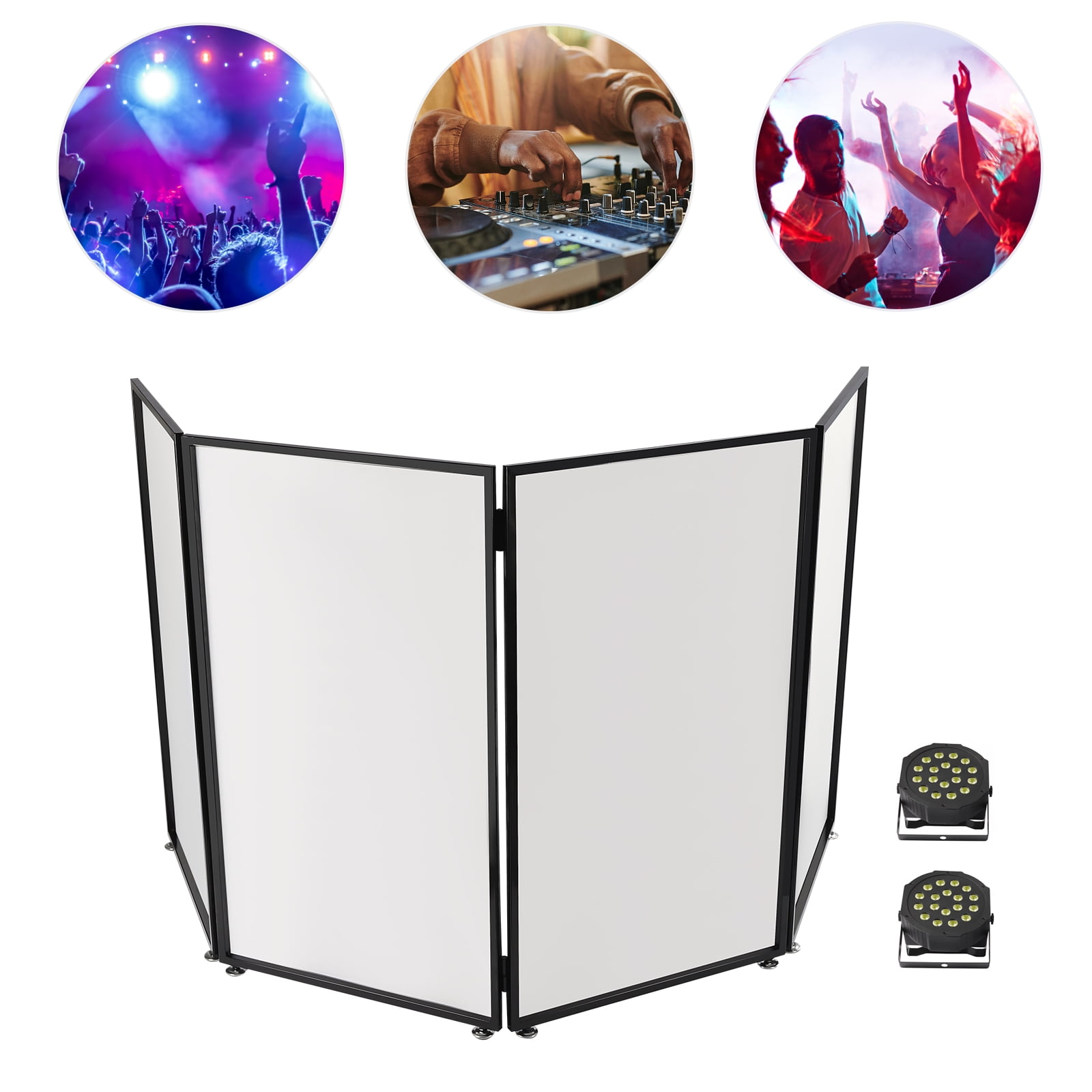 Wildnix DJ Foldable Cover Screen for Event Booth, Stretchable Polyester ...