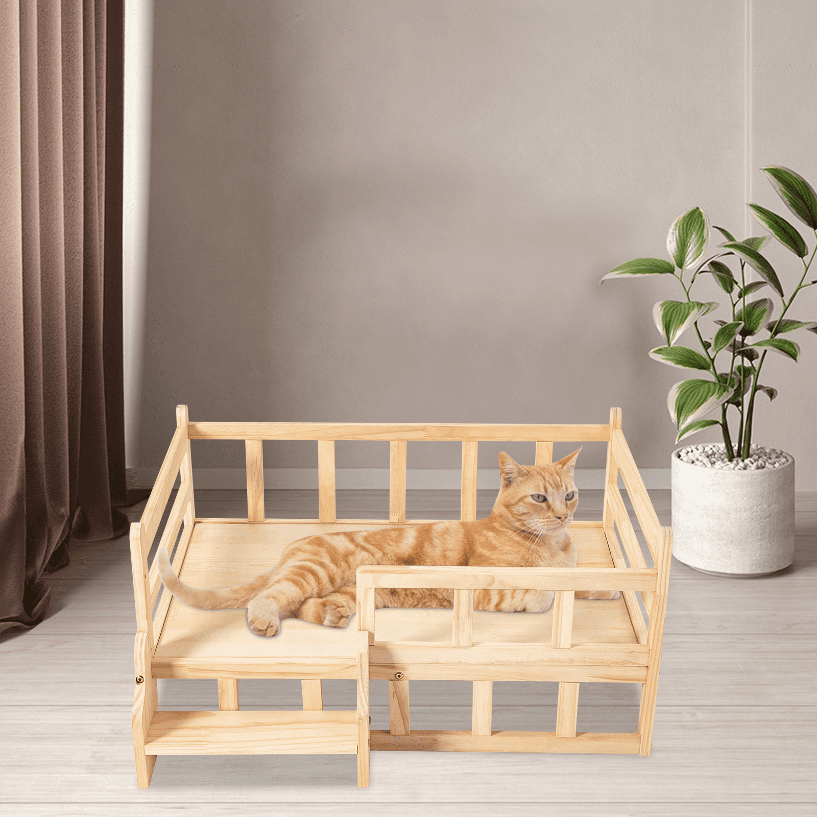 Wildnix Dog Crate, Solid Pine Wood, Spacious Bed (31.519.7 inches ...