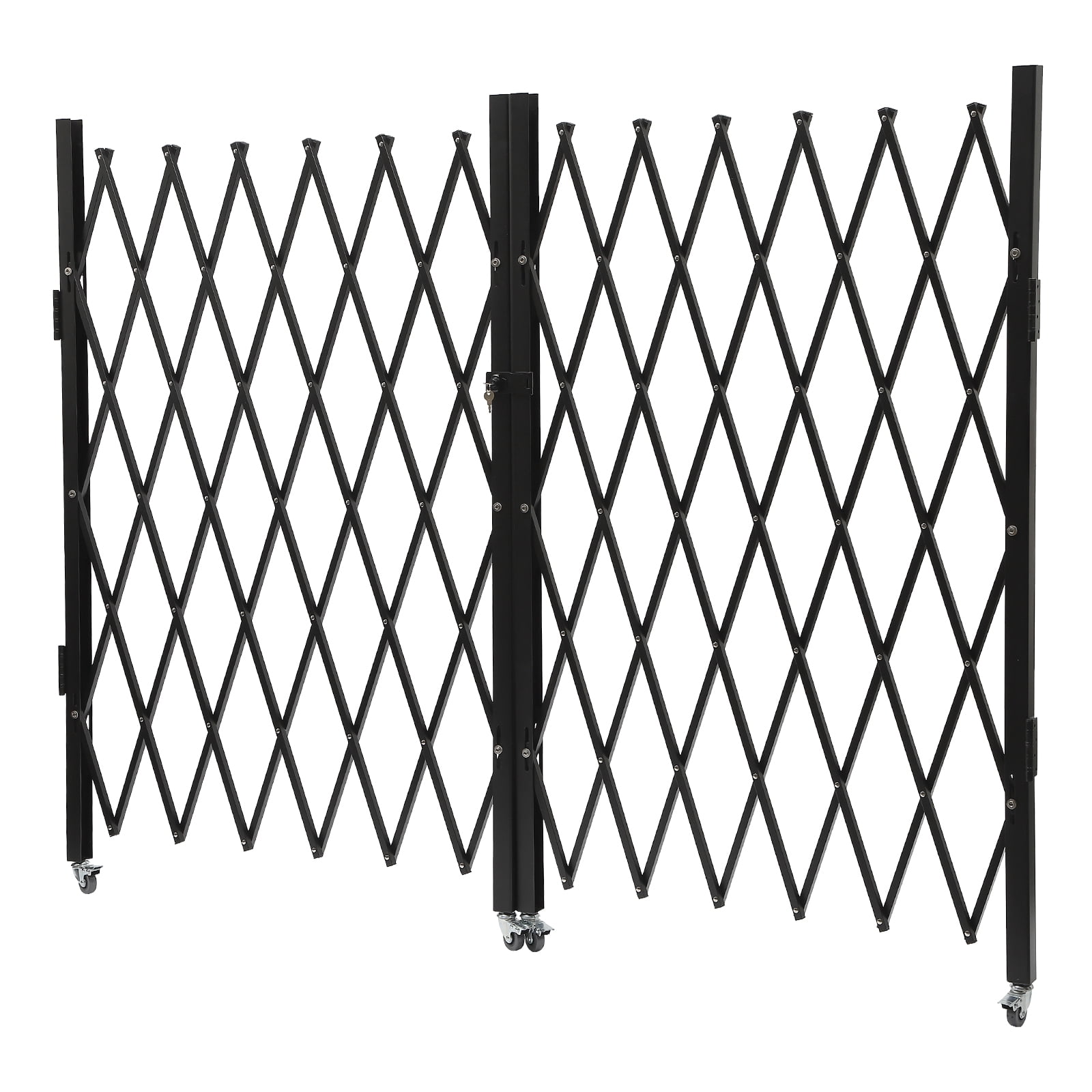Wildnix Double Folding Security Gate with Expandable Design, Lock ...