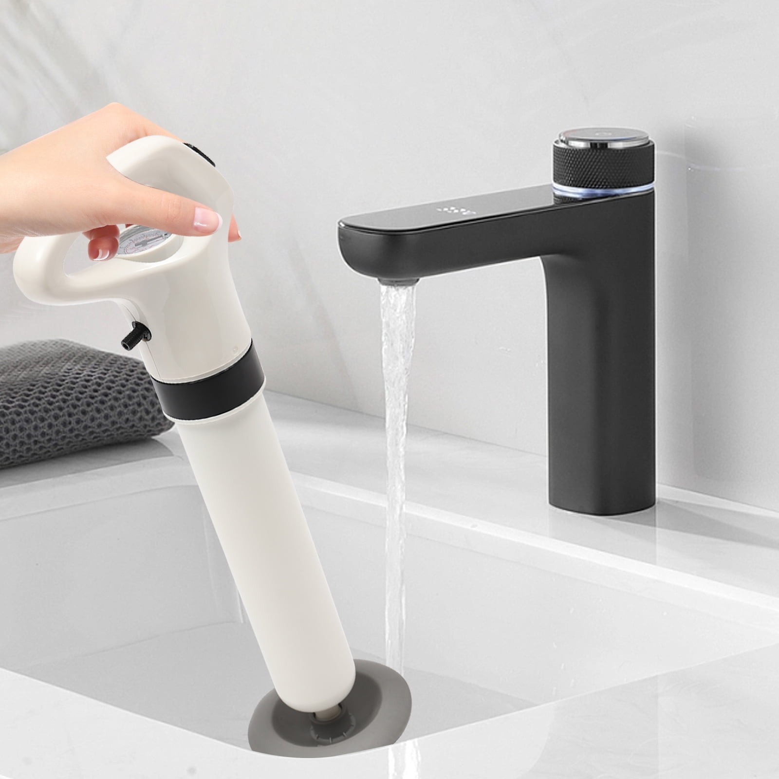 Wildnix Drain Cleaner with Pump, 6 Bar Air Pressure, Balloon Expansion ...