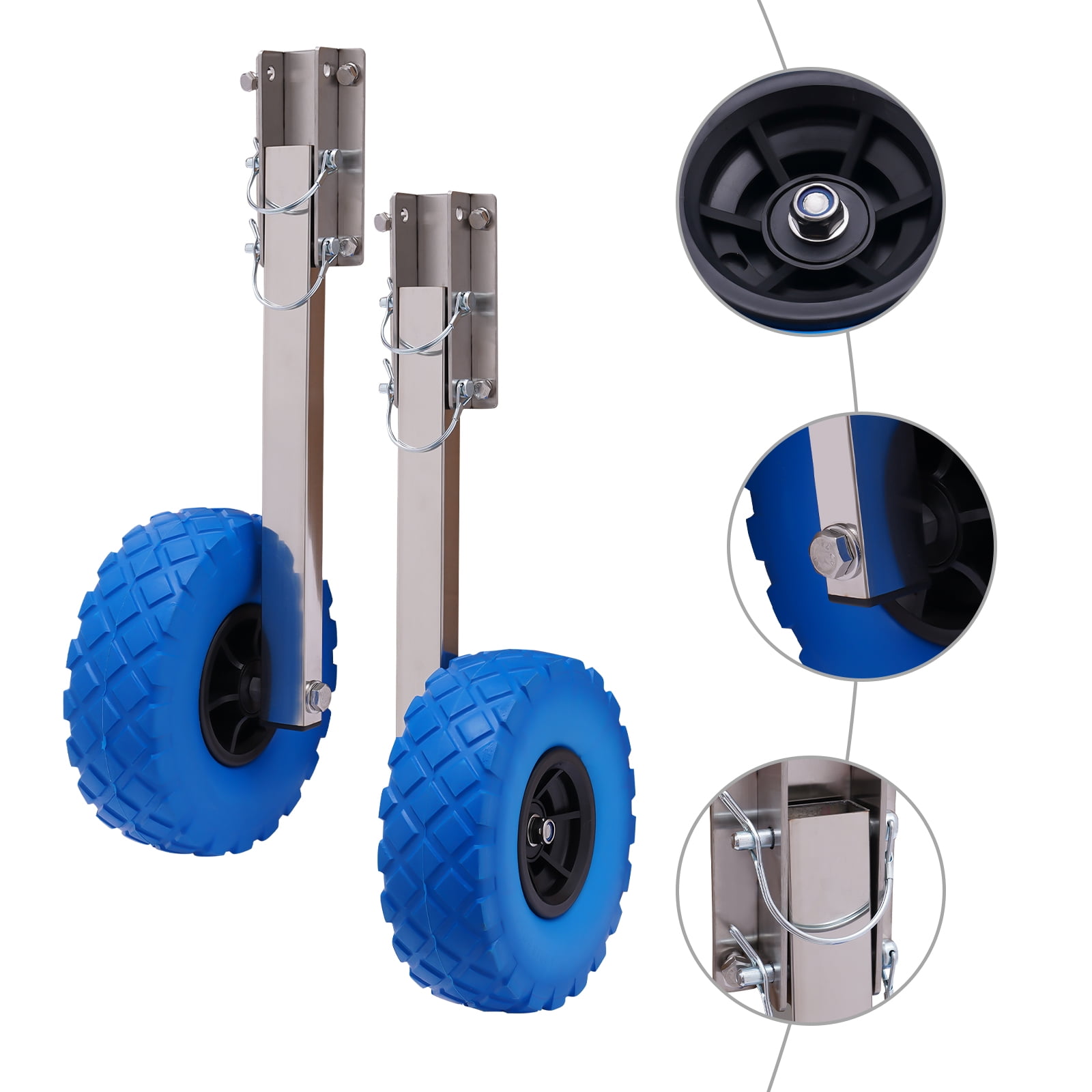 Wildnix Durable Load Boat Launching Wheels Set – 9.84-inch Tires, 330.7 ...