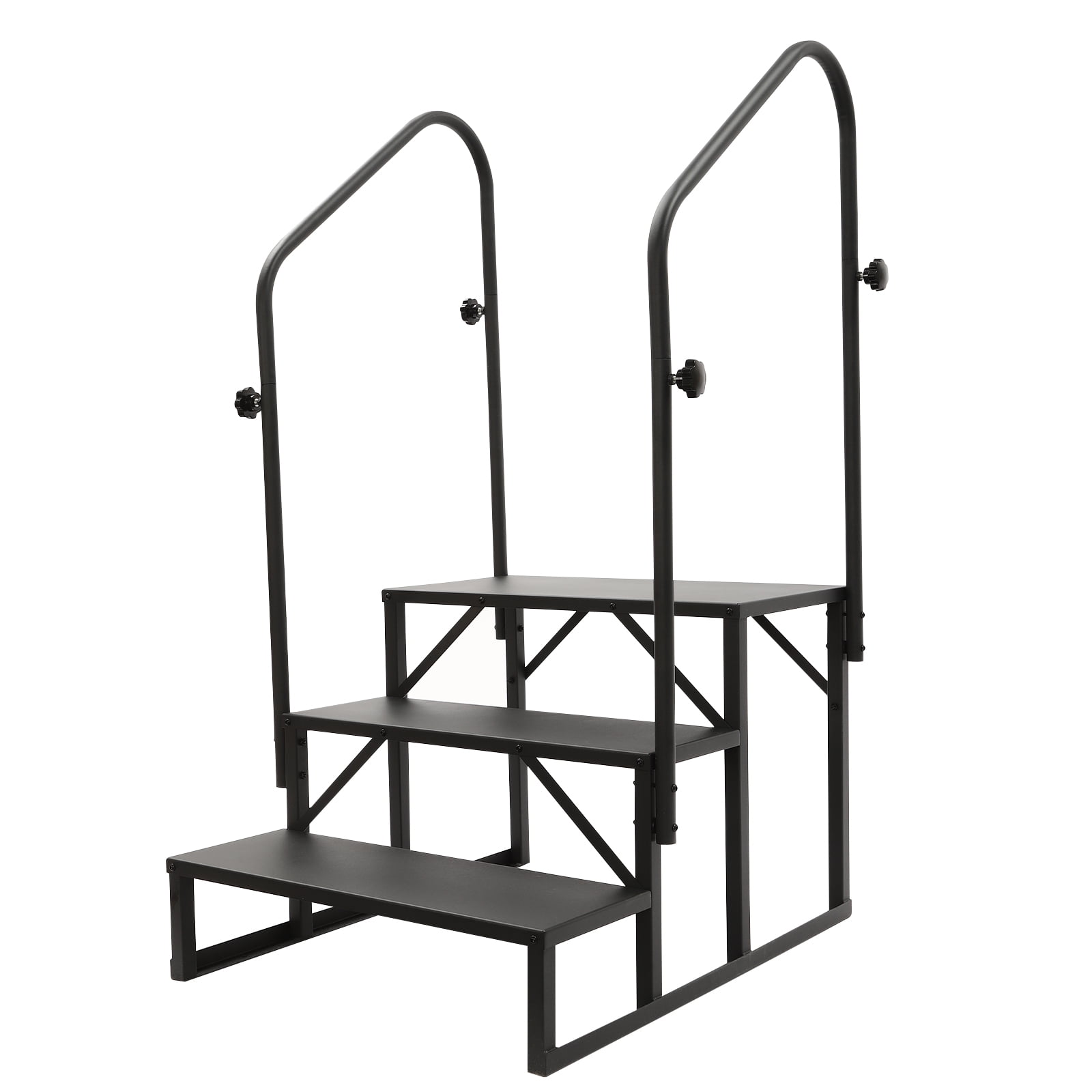 Wildnix Durable RV Stairs Handrails Ladder with 3 Steps, Corrosion ...