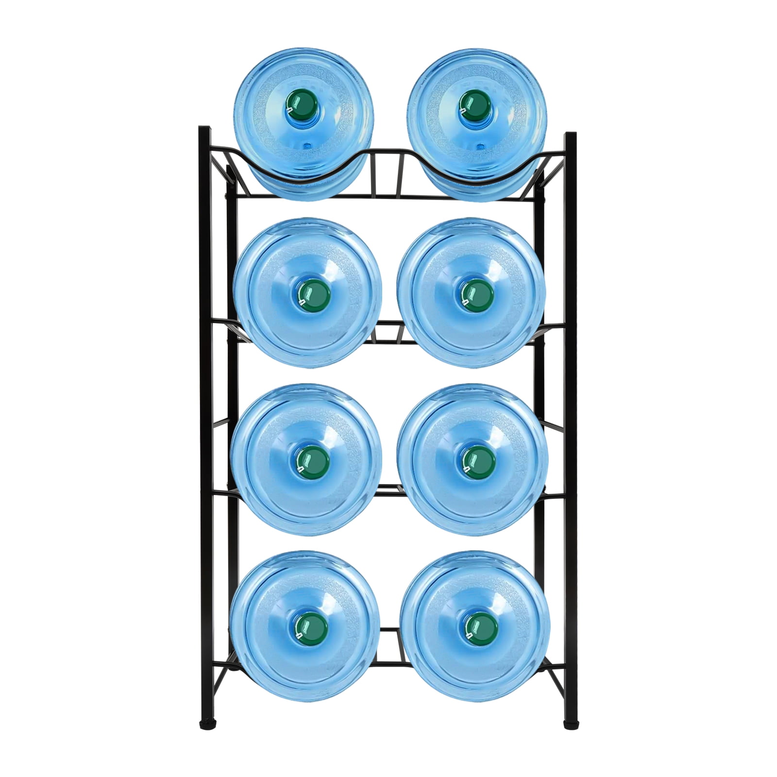 Wildnix Durable Water Jug Rack for 8 Bottles, 4-Tier Carbon Steel ...