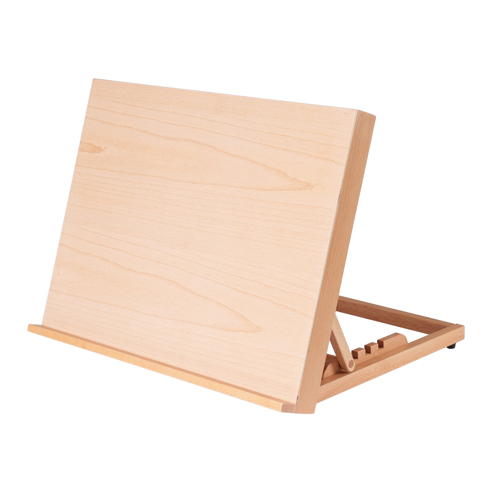 Wildnix Easel Stand, Adjustable Angle (0-80°), Beech Wood with Varnish ...