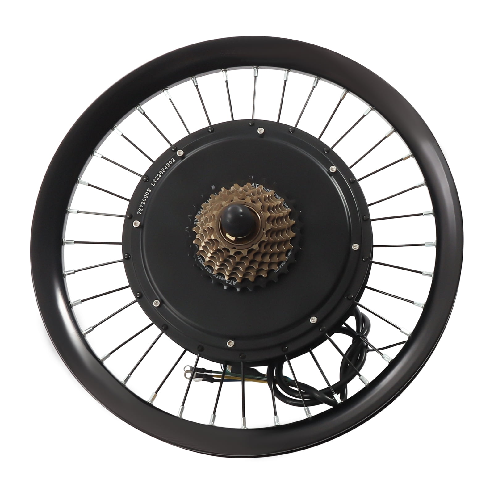 Wildnix Electric Bicycle Motor Conversion Kit, 2000W, 72V, 20inch Wheel ...