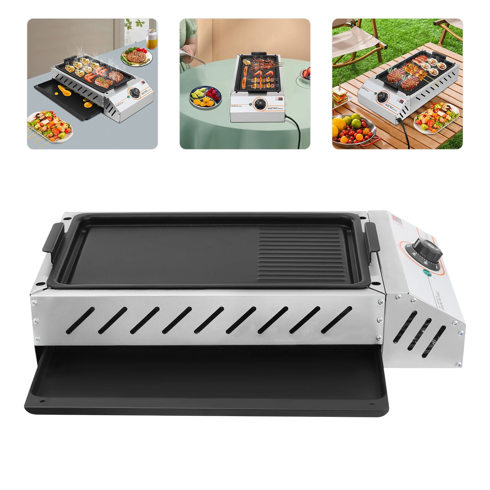 Wildnix Electric Propane Campfire Grill with 2.5KW Power, Adjustable ...