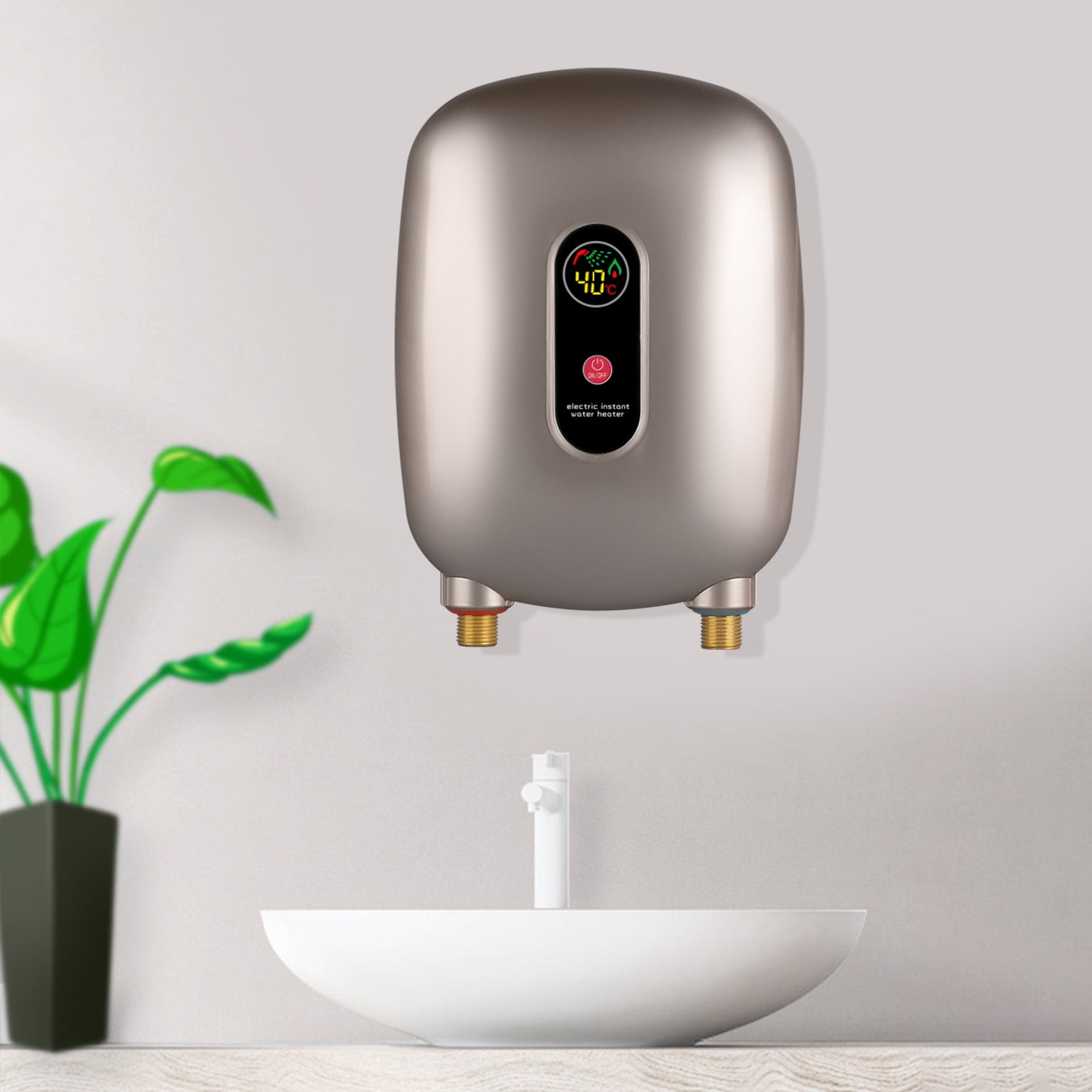 Wildnix Electric Water Heater 3000W Quick Heating, Low Water Pressure ...
