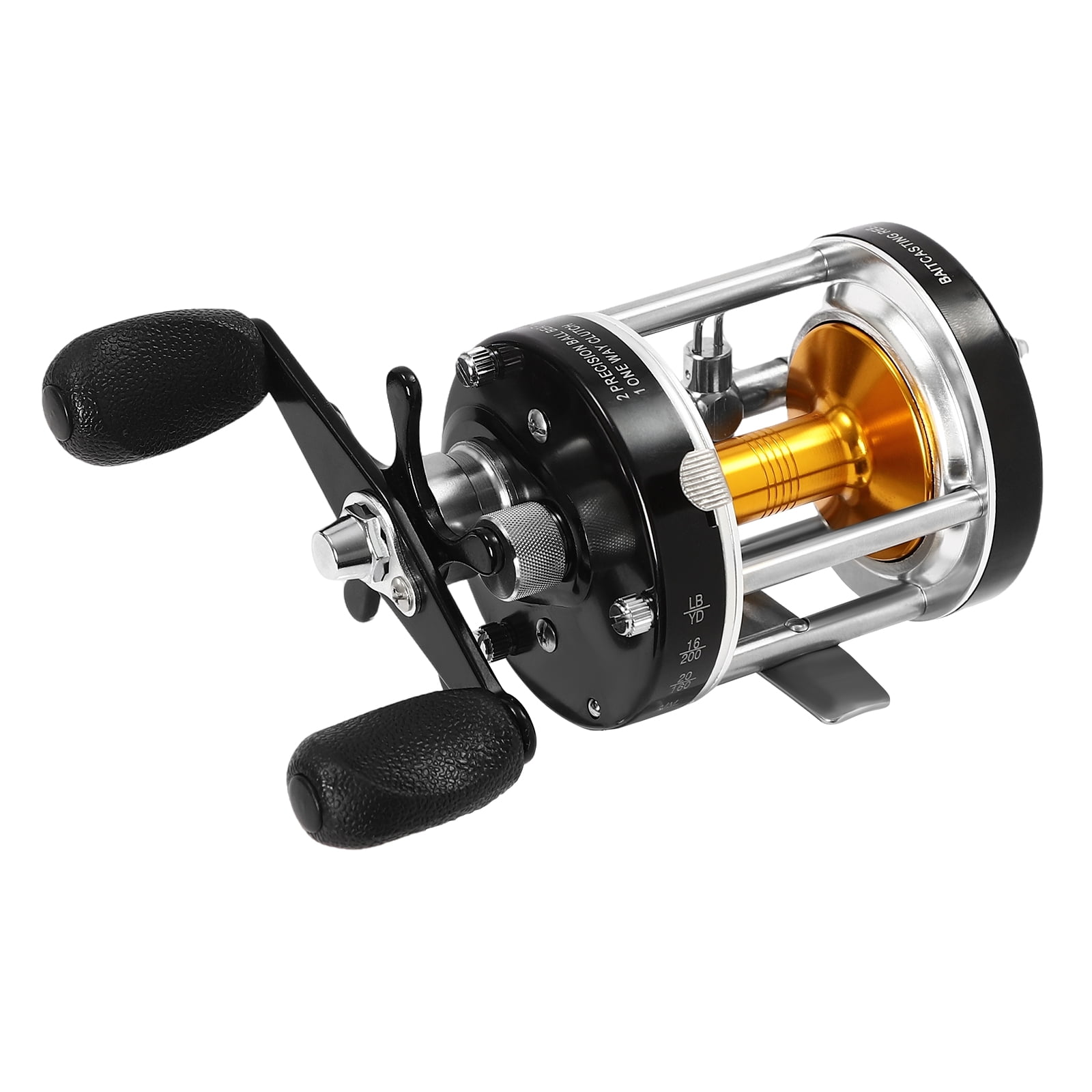 Wildnix Fishing Reel Baitcasting #50, Anti-Reverse Round Reel with EVA ...