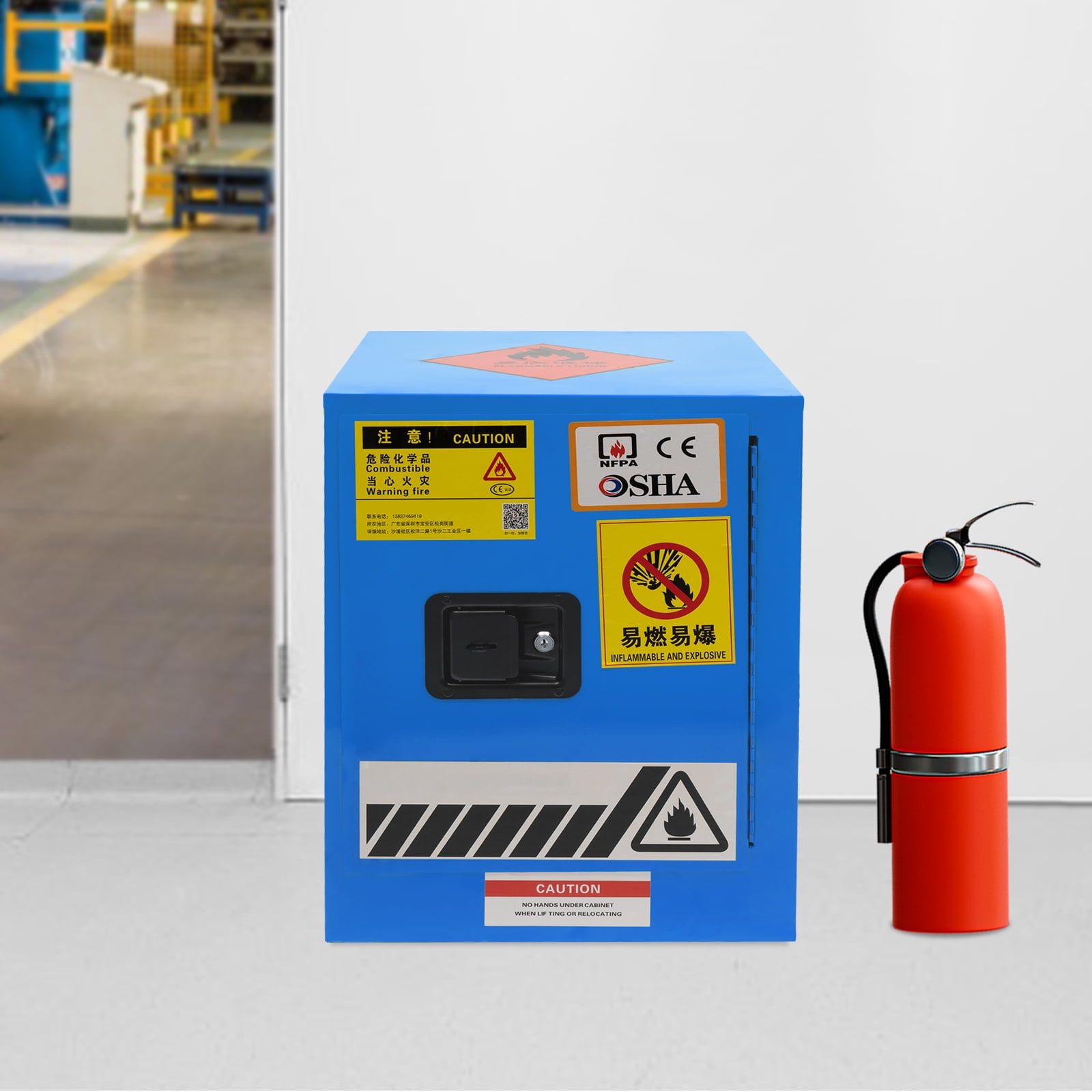 Wildnix Flammable Fluid Storage Safety Cabinet with Leak-Proof Sump ...