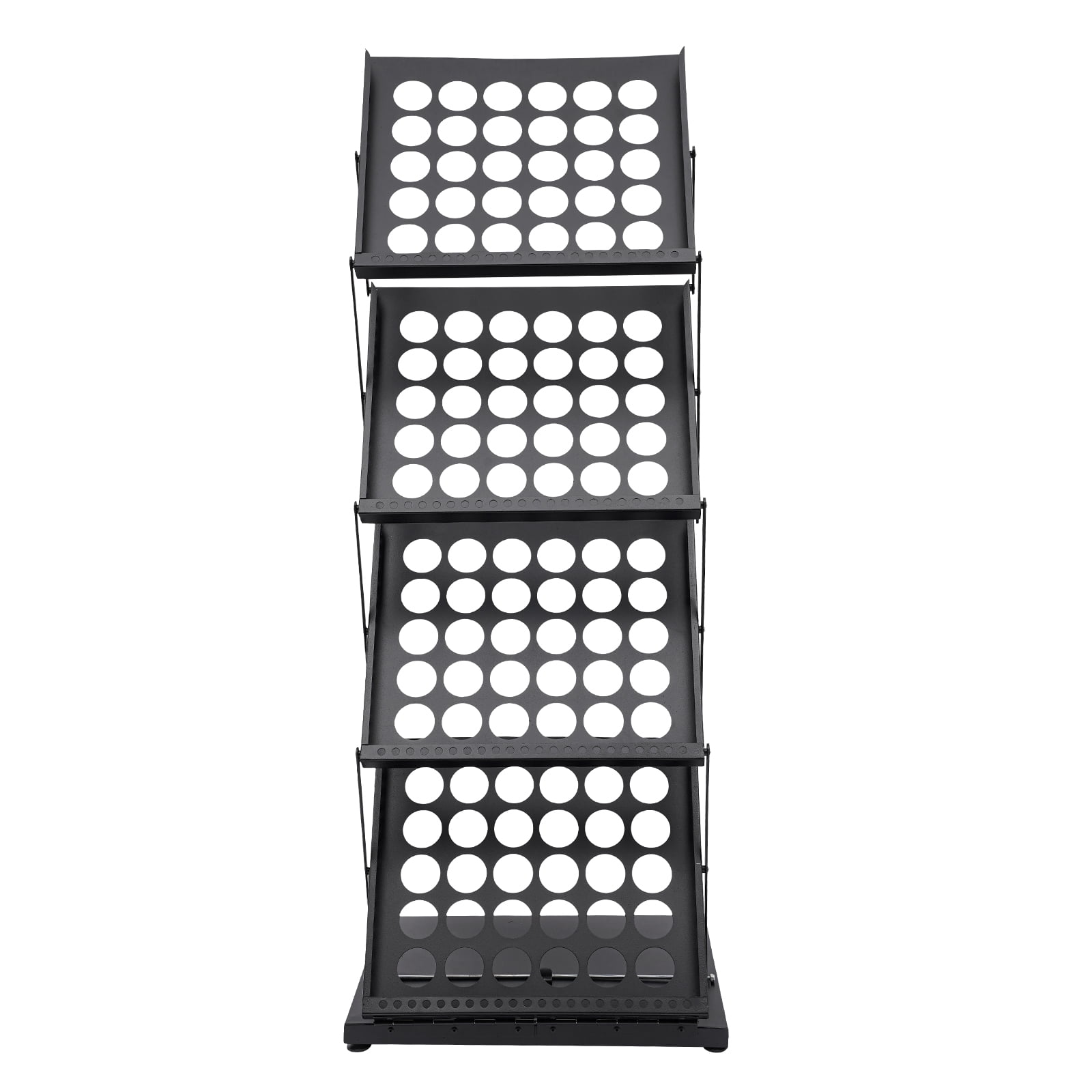 Wildnix Foldable 4-Tier Magazine Rack, Sturdy Iron Freestanding Display ...