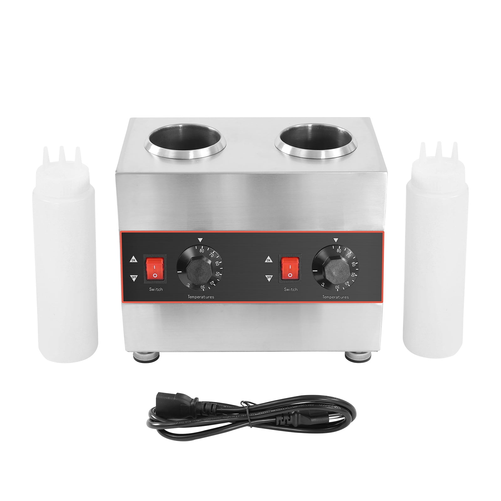 Wildnix Food Warmer with Adjustable Temperature, Dual Heating Buckets ...