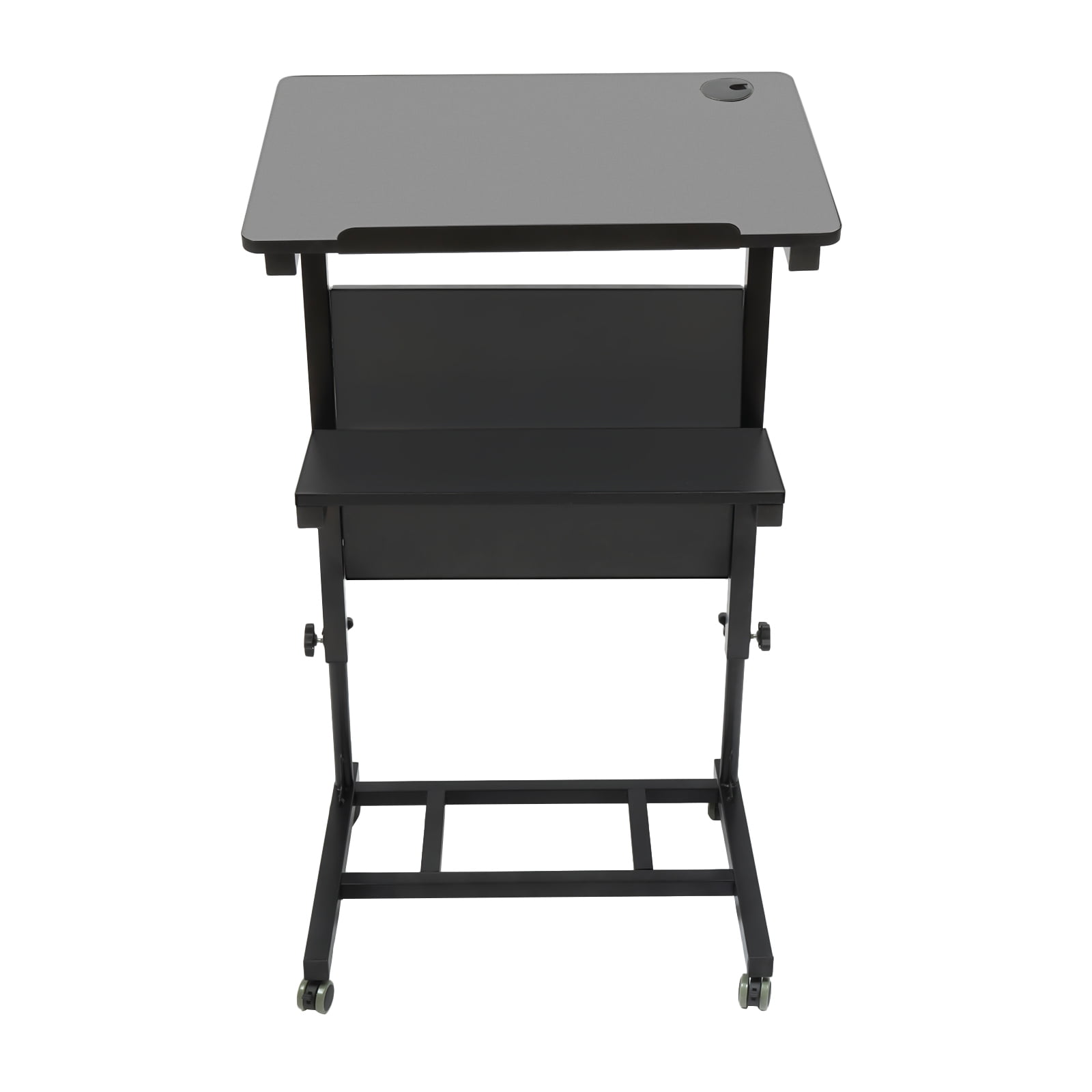 Wildnix Height Adjustable Multi-Purpose Rolling Podium with Storage ...