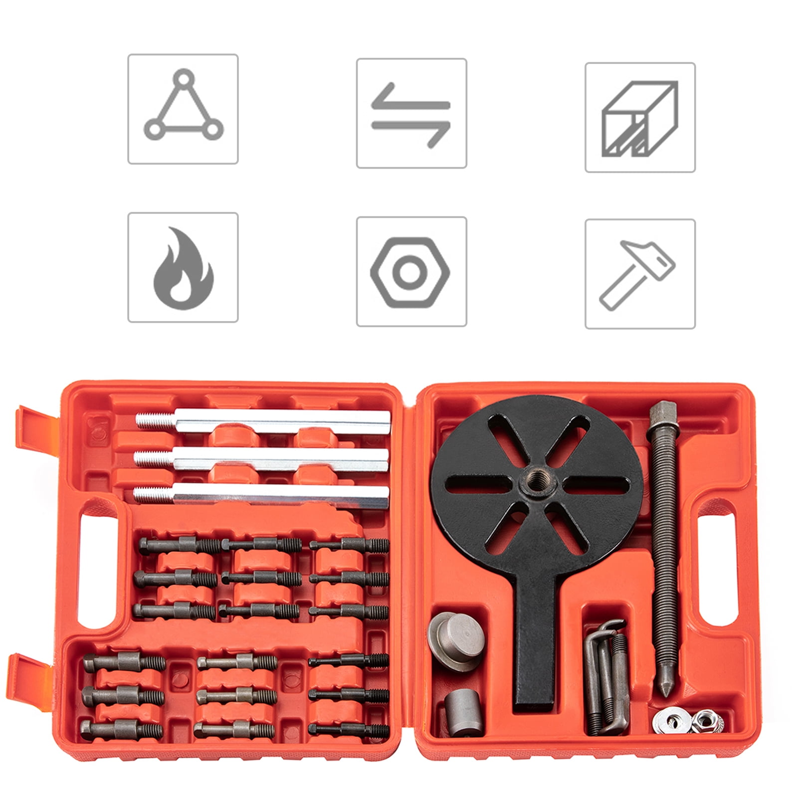 Wildnix High-Quality Bearing Puller Set with 18 Tools, Includes 3 Tie ...