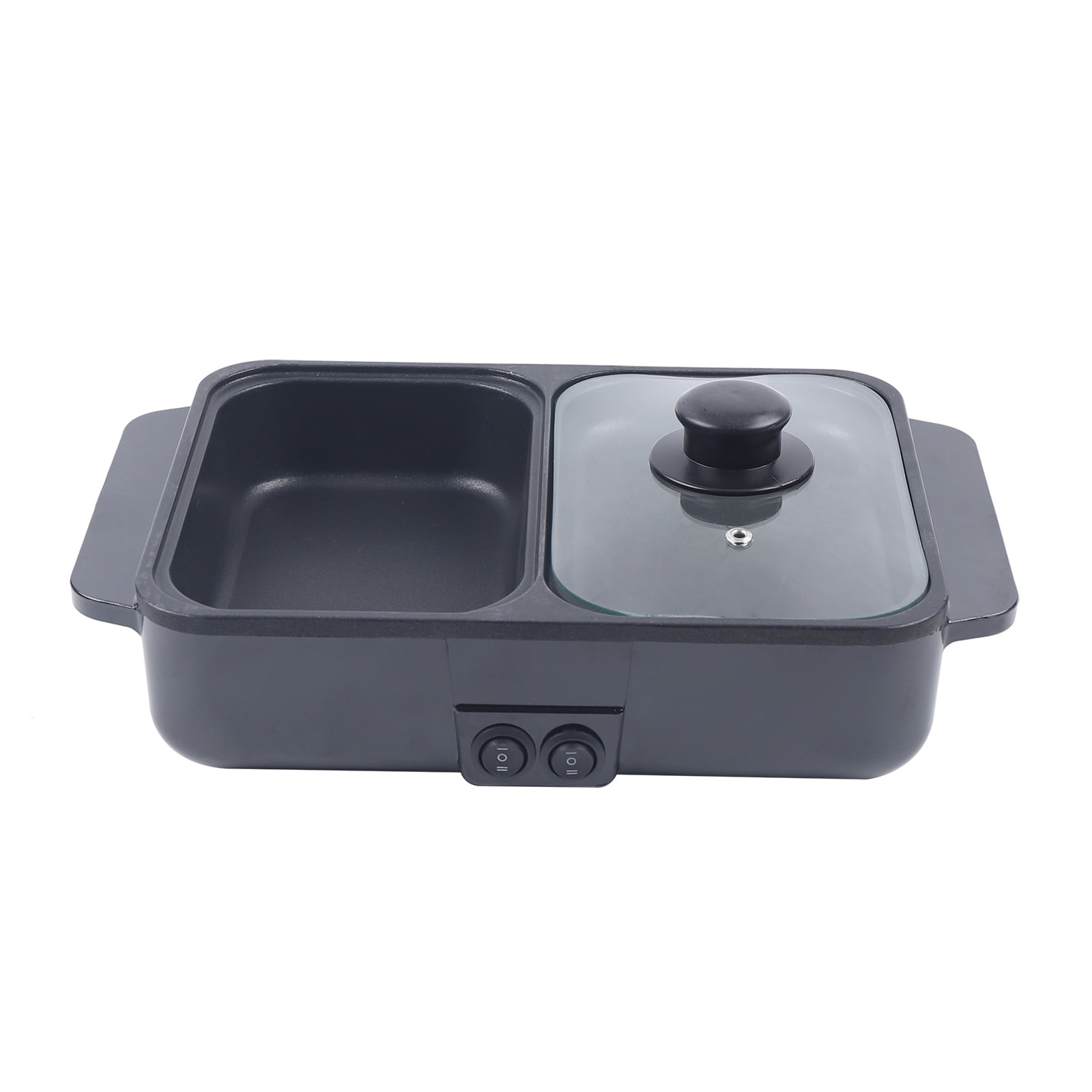 Wildnix Hot Pot Electric with Grill-2-in-1 Non-Stick Stainless Steel ...