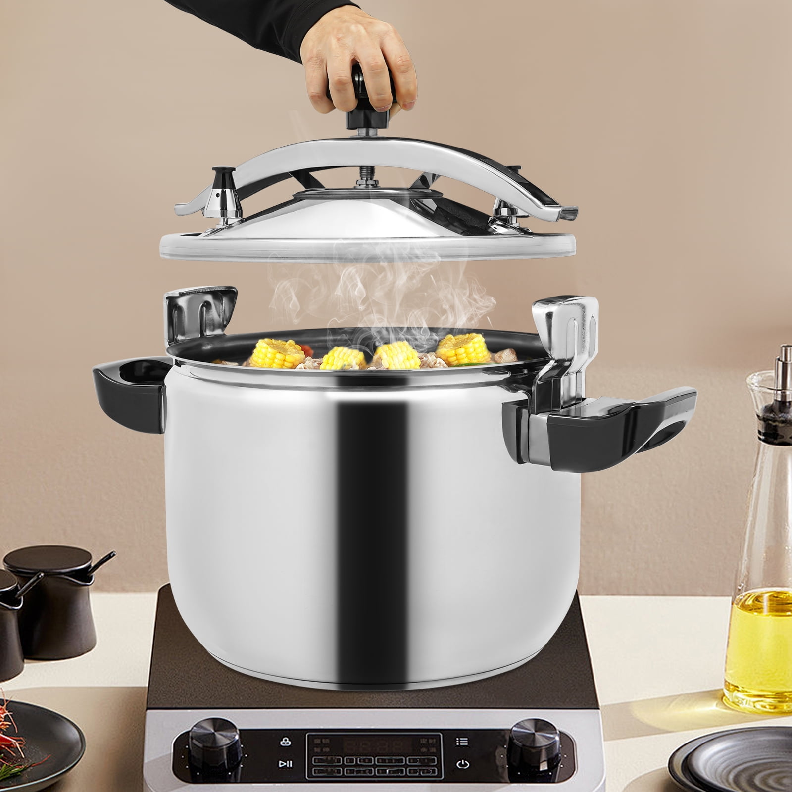 Wildnix Large Capacity 26L Pressure Cooker, 60Kpa High Pressure, 3 ...