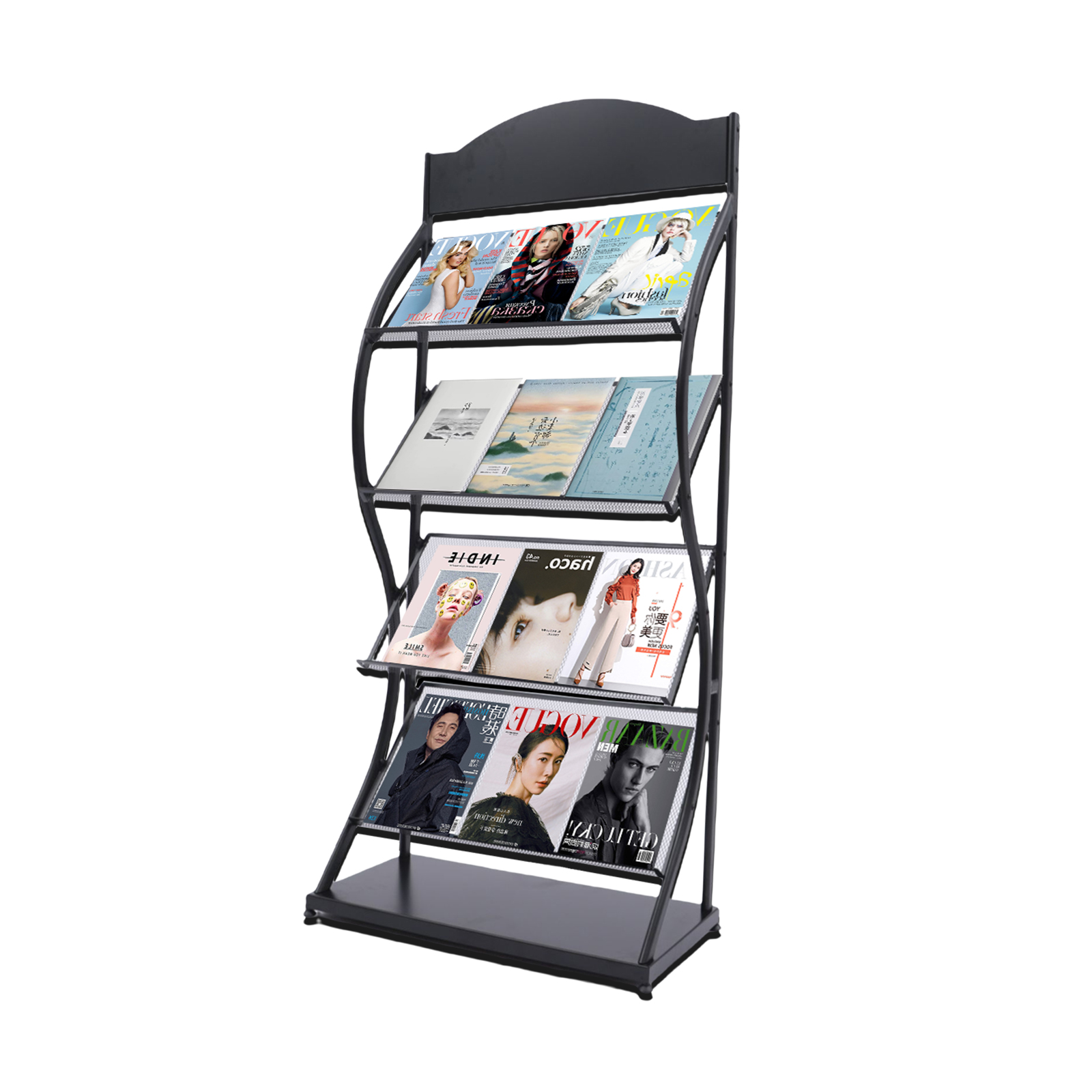 Wildnix Large Capacity Magazine Display Stand-Holds Up to 16 Magazines ...