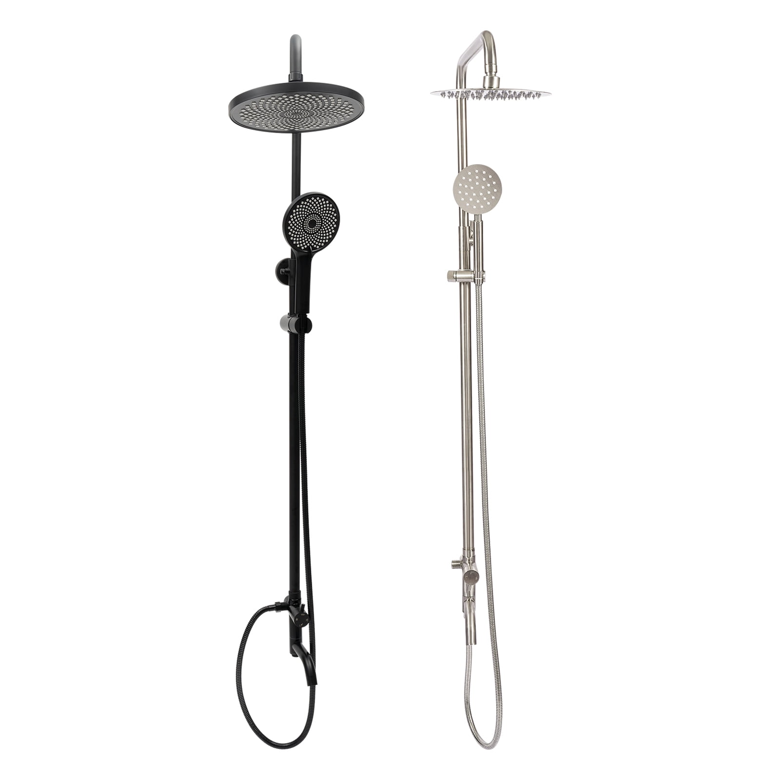 Wildnix Luxury Golden Shower Head System with 4.92ft Stainless Steel ...