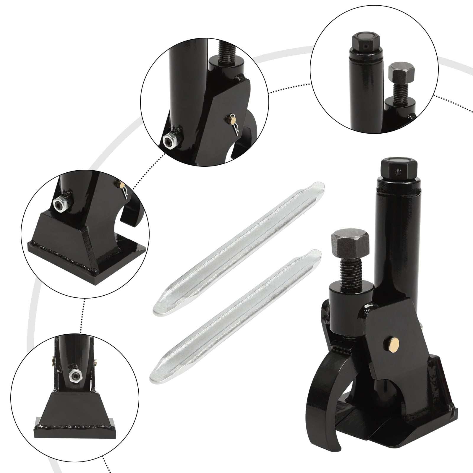 Wildnix Manual Tire Bead Breaker with Heavy-duty Hook, Crowbars, and ...