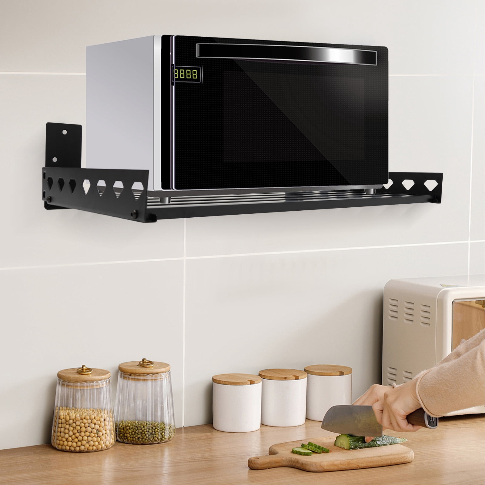 Wildnix Microwave Oven Rack with 110.23lbs Load Capacity, 201 Stainless ...