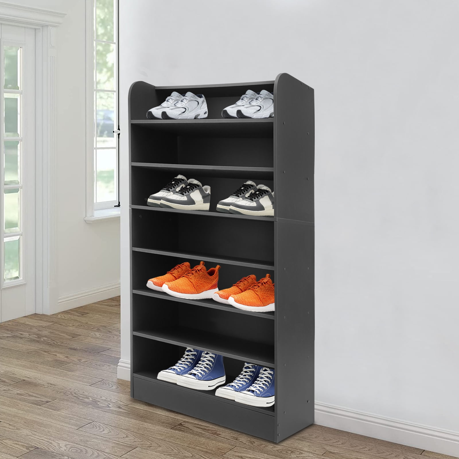 Wildnix Modern 7-Tier Shoe Rack with Elevated Bottom, Sturdy ...