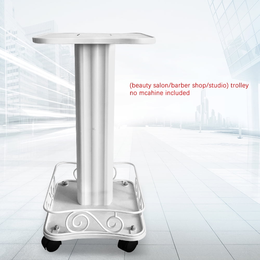 Wildnix Modern White Salon Trolley Cart with 2 Tiers, Non-Slip Edge ...