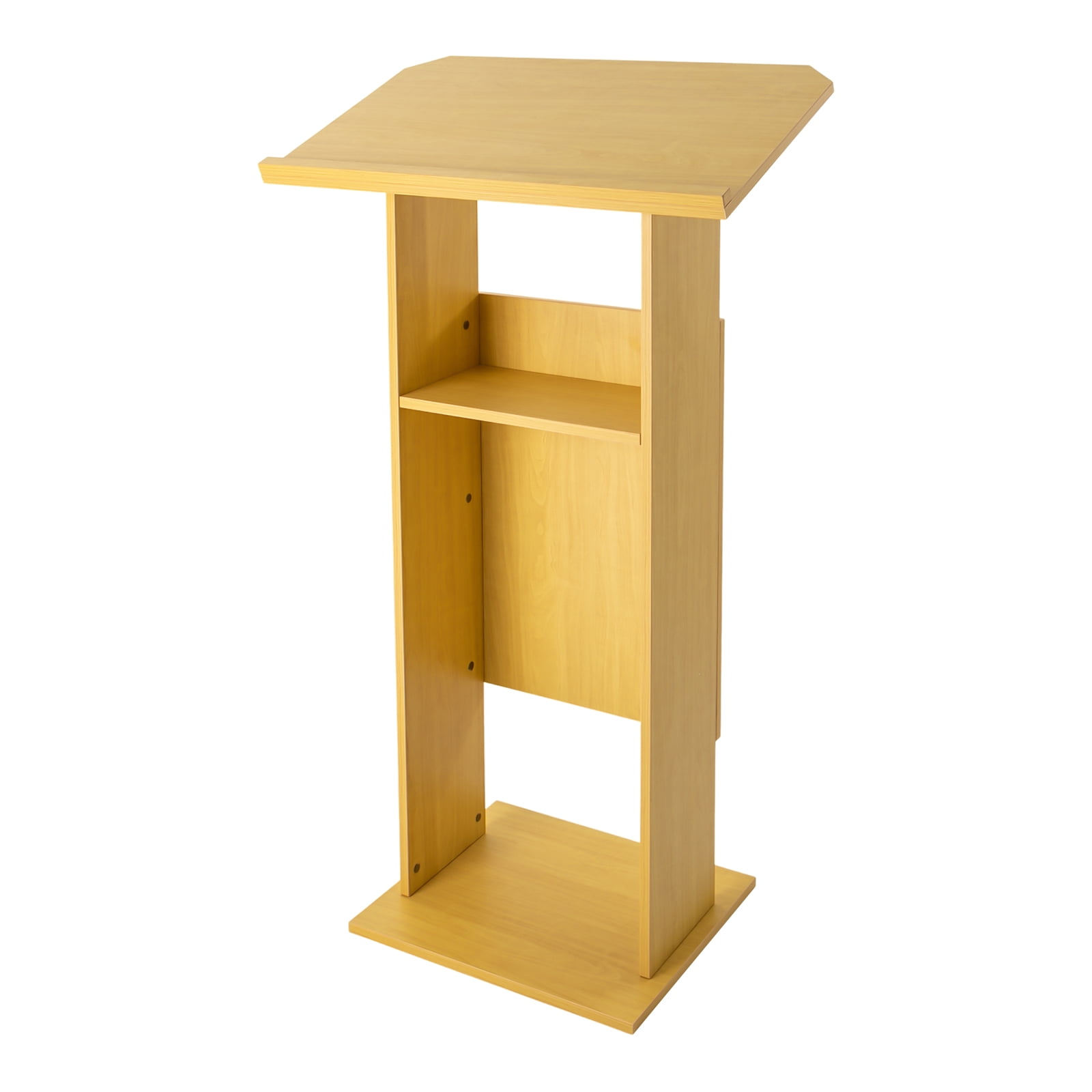 Wildnix Podium Wood Stand, Oak Color, Lacquerless Veneered Particle ...