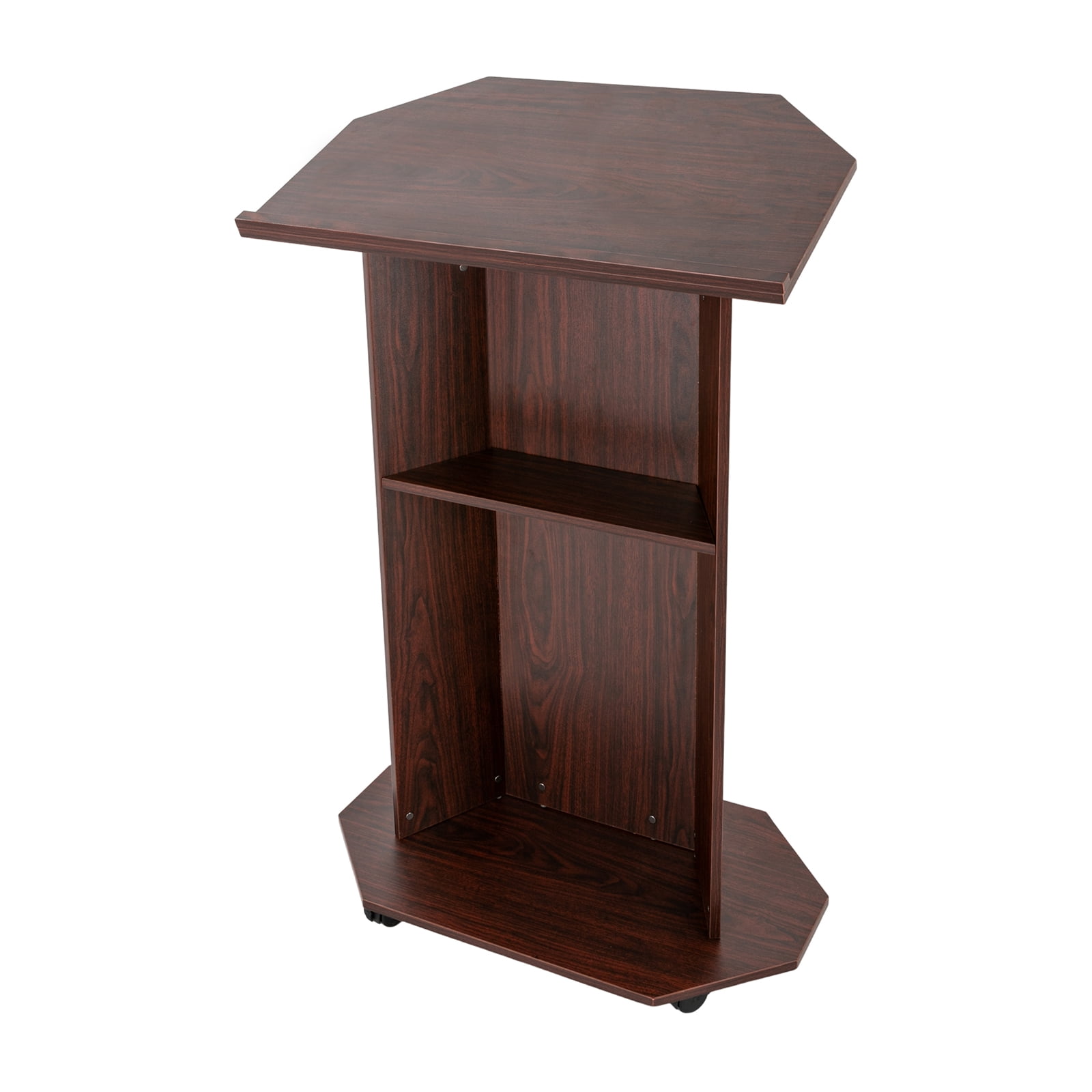 Wildnix Podium Wood Stand with Large Surface and Open Compartments ...