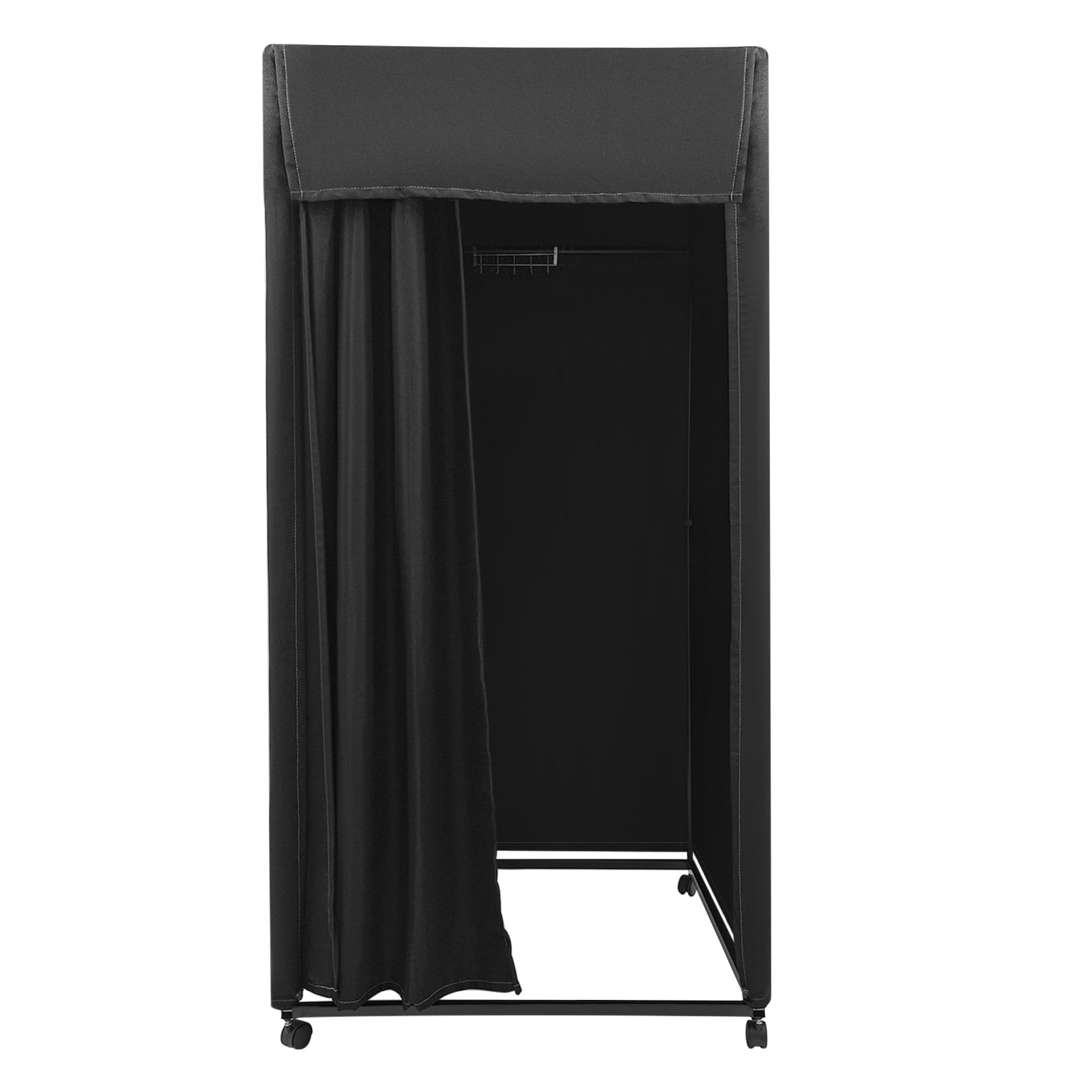 Wildnix Portable Freestanding Fitting Room with Clothes Rack and ...