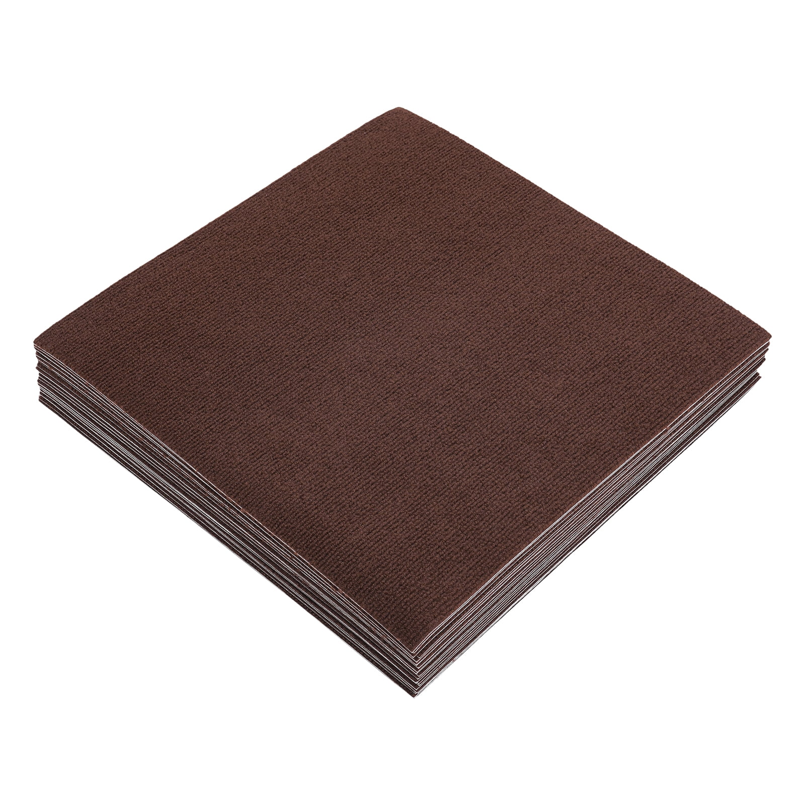 Wildnix Self-Adhesive Floor Tiles, Brown Carpet Tiles with Non-Slip TPR ...