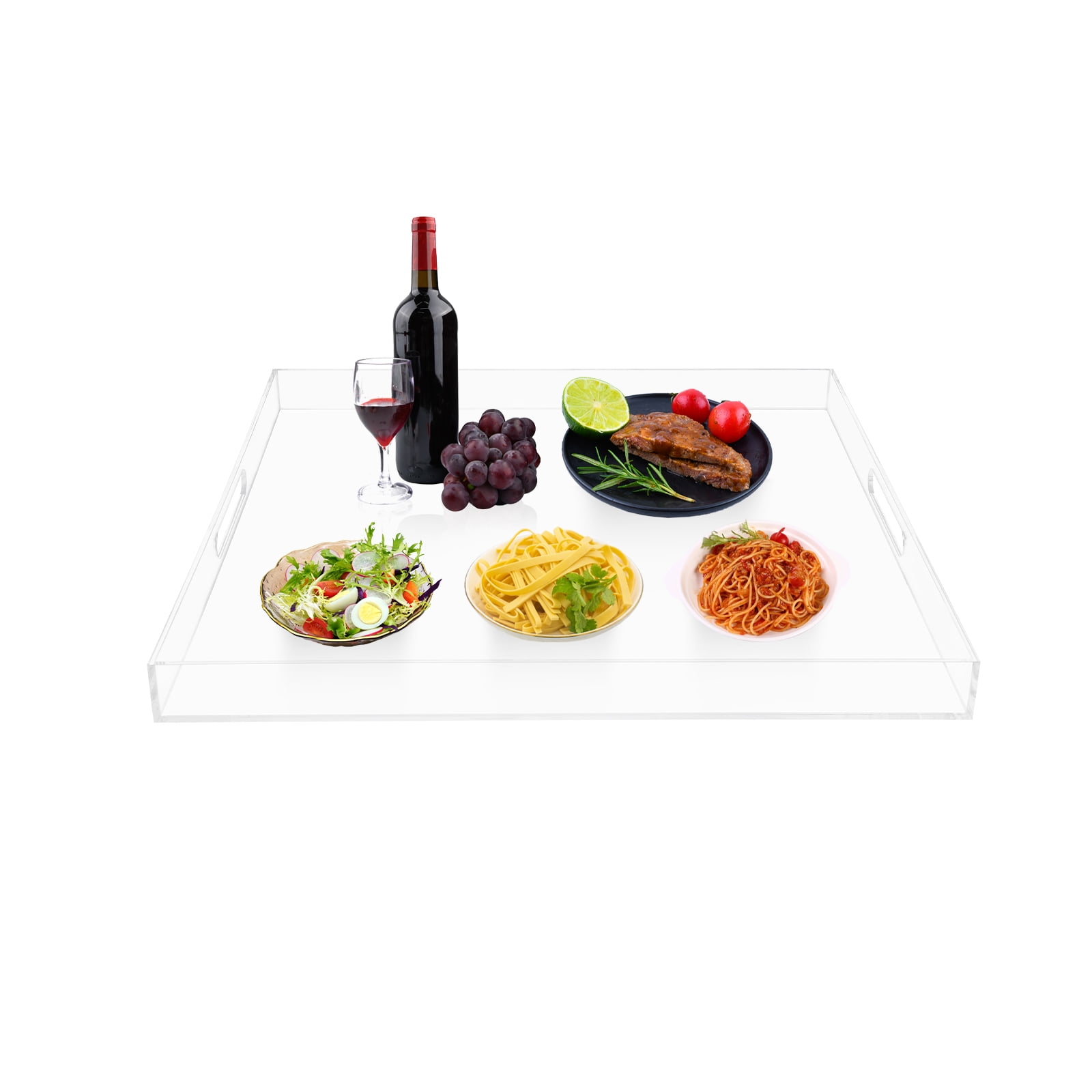 Wildnix Serving Tray Made of Transparent Acrylic, Waterproof and ...