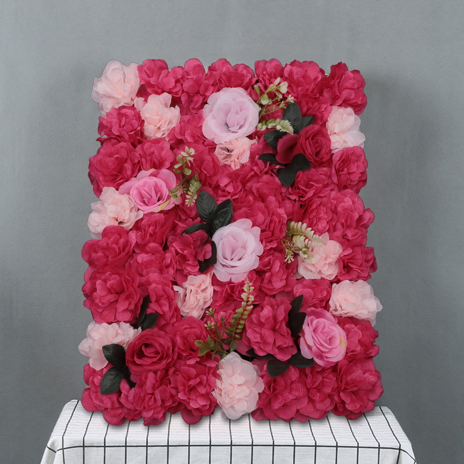 Wildnix Set of 12 Artificial Flower Wall Panels, Realistic Silk Fabric ...