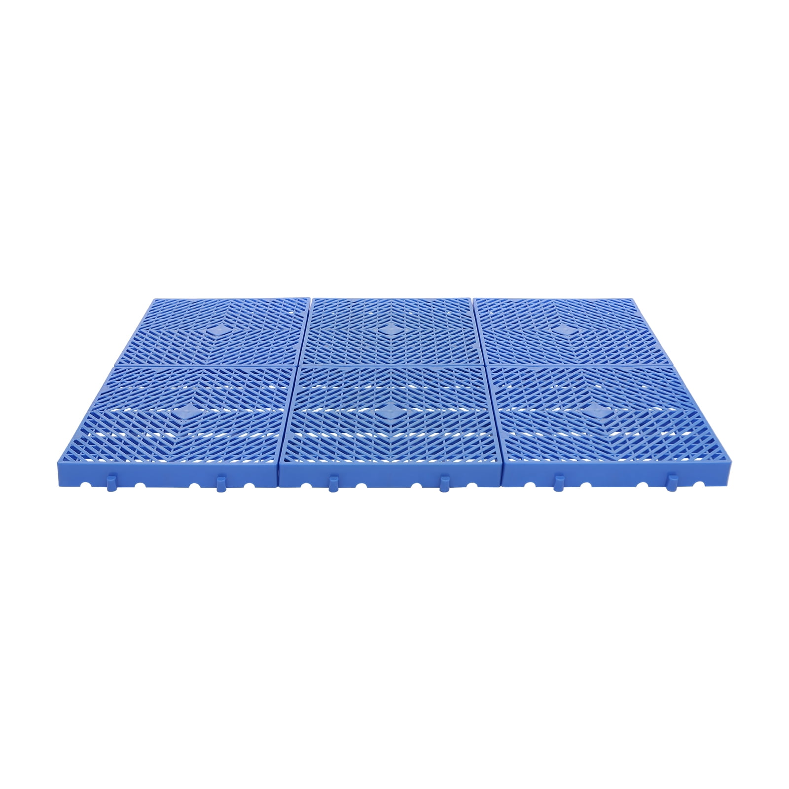 Wildnix Set of 6 Blue Plastic Pallets with Drainage Holes for Efficient ...