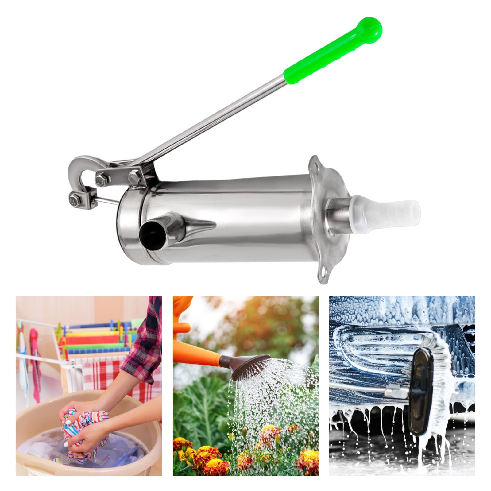 Wildnix Stainless Steel Hand Well Pump with 8m Depth Range and ...