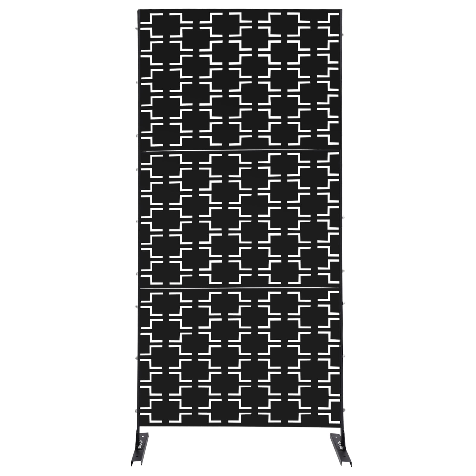 Wildnix Sturdy Steel Patio Privacy Screen – Removable Panels, Height ...