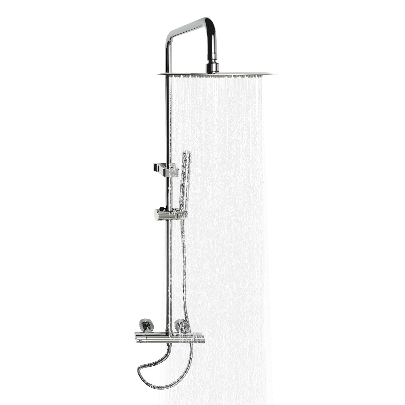 Wildnix Thermostatic Shower System with Golden Shower Head, Modern ...