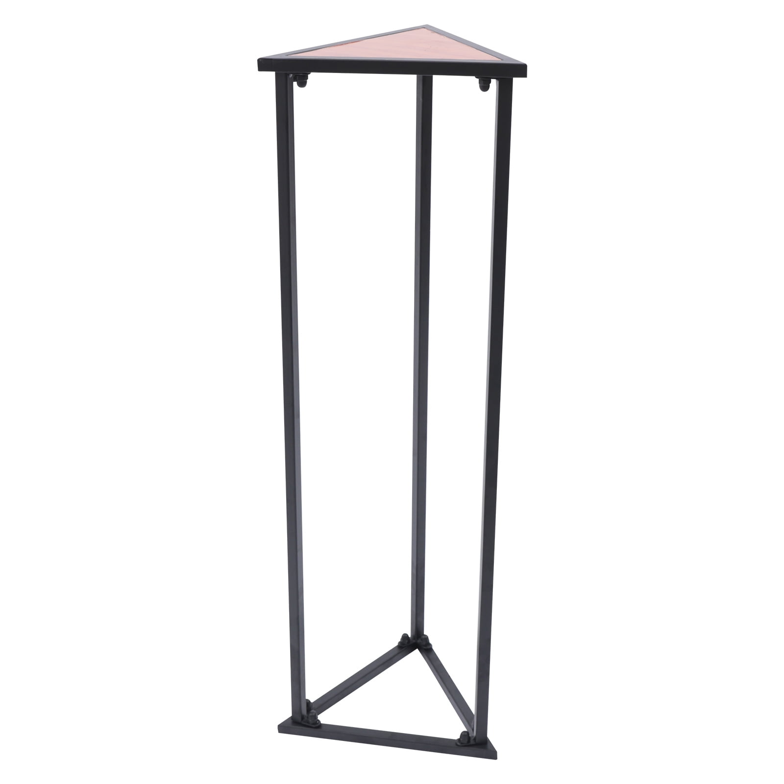 Wildnix Triangular Plant Stand, Black and Wood Color, Freestanding ...