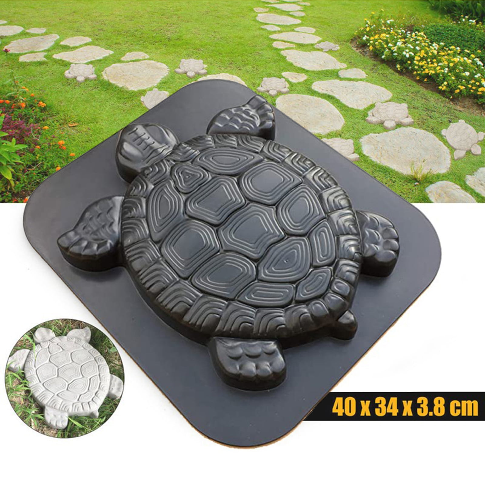 Wildnix Turtle-Shaped Concrete Mold – Sturdy ABS Material, Reusable ...