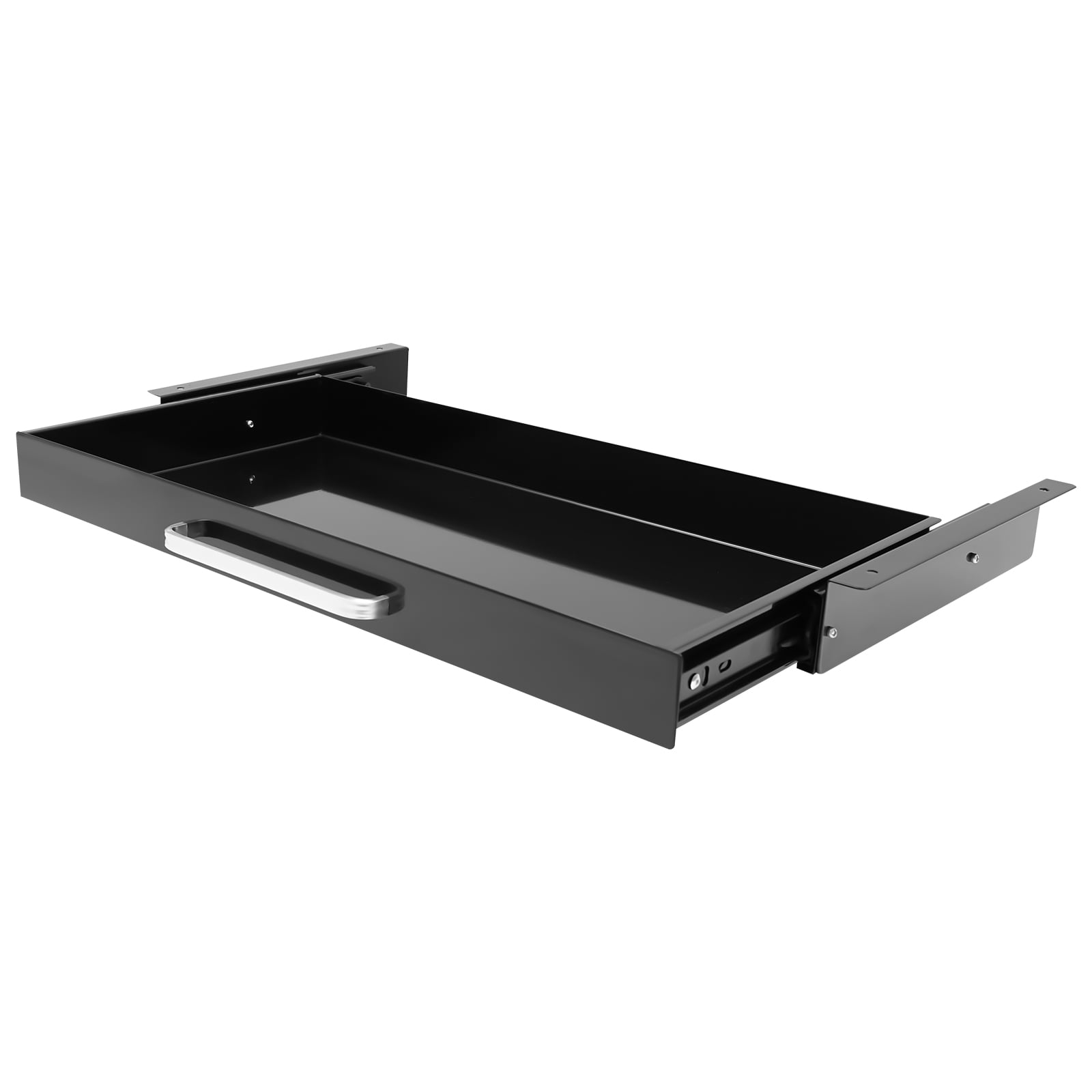 Wildnix Under Desk Mounted Sliding Pull-Out Drawer, Modern Black Design ...