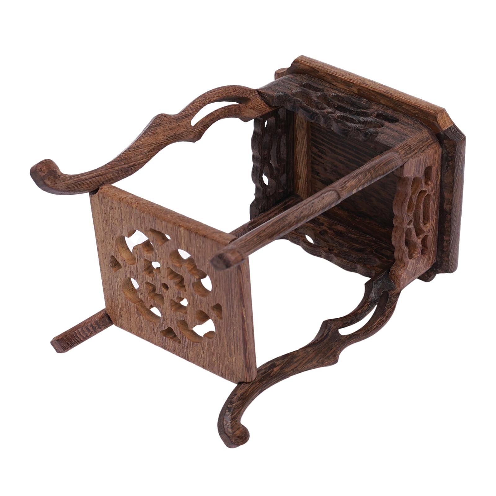 Wildnix Vintage Bonsai Base with Chicken-Wing Wood Carvings, Wooden ...