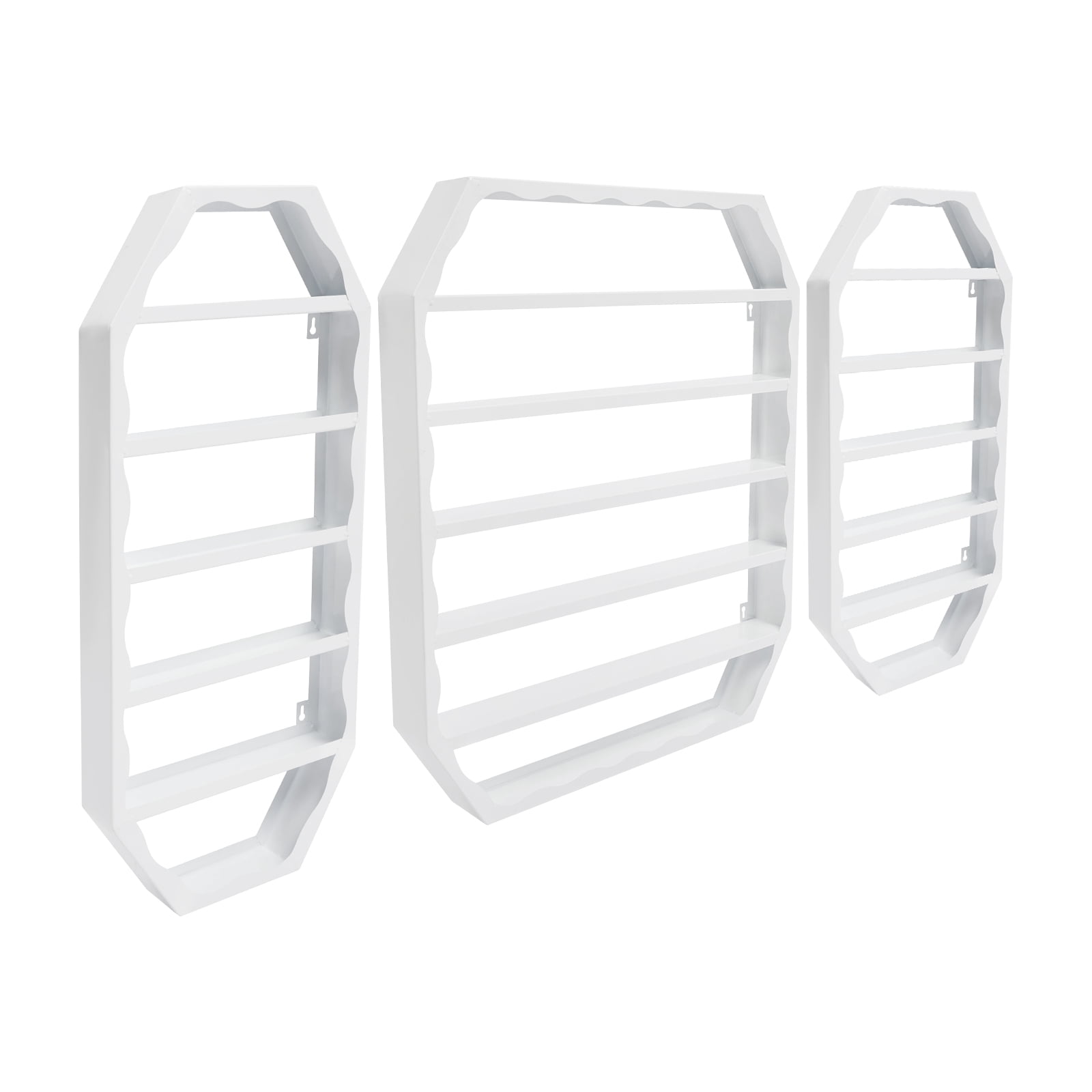 Wildnix Wall-Mounted Nail Polish Rack, 3-Piece Set Iron Display Racks ...
