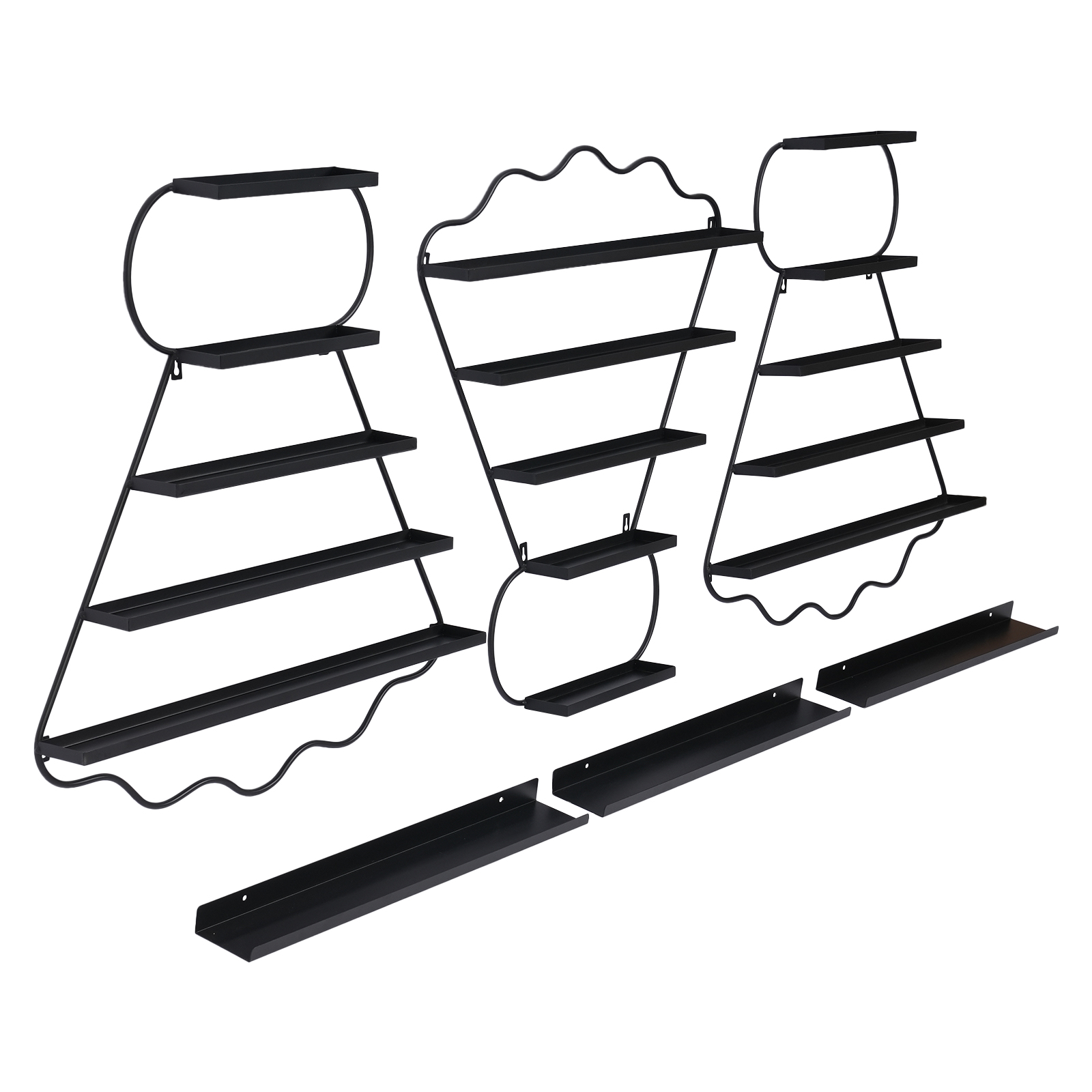 Wildnix Wall-Mounted Nail Polish Rack, Large Capacity with 3 Five-Tier ...