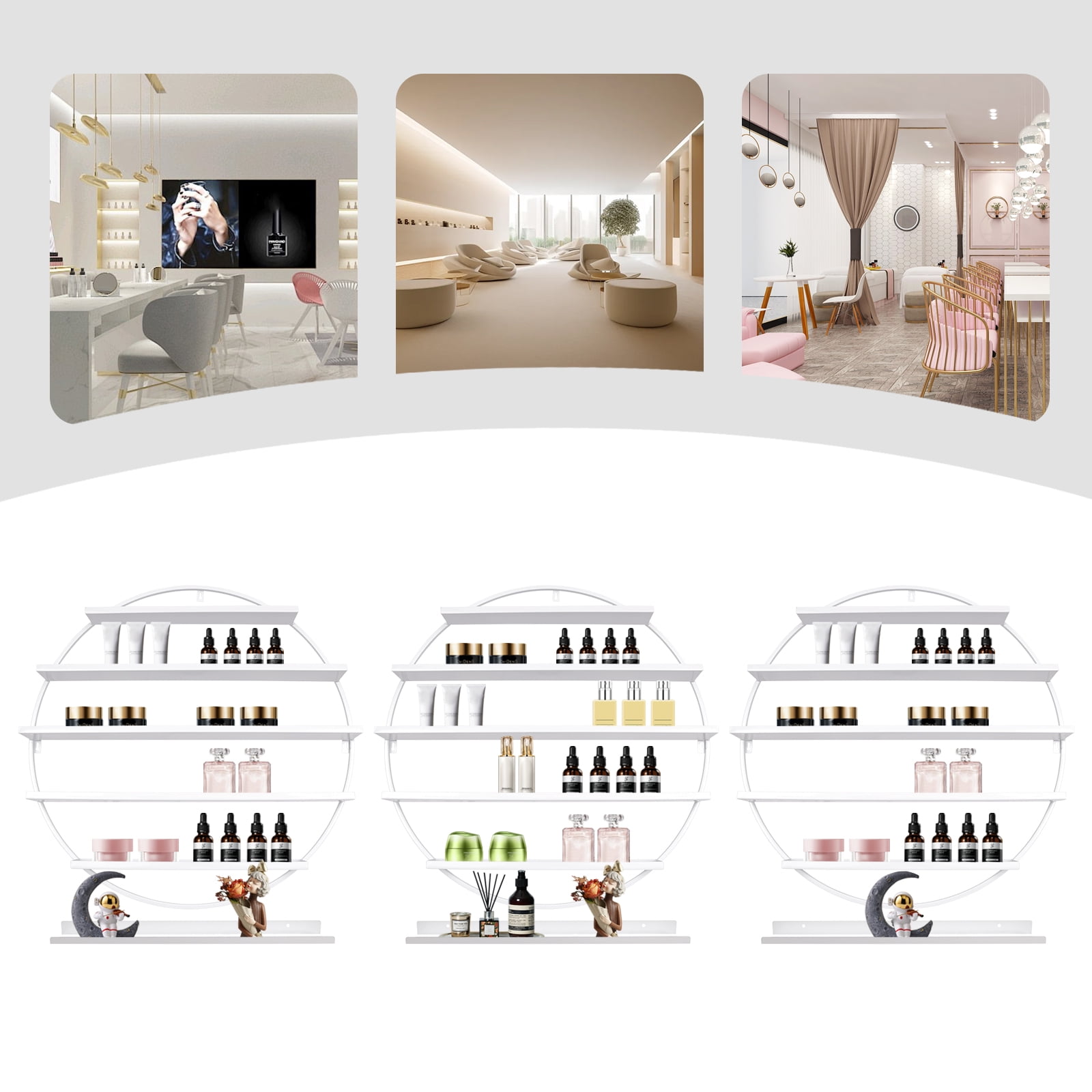 Wildnix Wall-mounted Nail Polish Display Rack, 5-tier Ironwork Stand ...