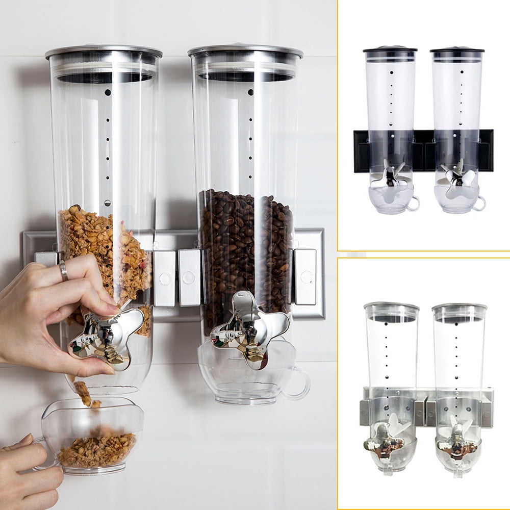 Wildnix Wall-mounted cereal dispenser with TPR sealing lid, flexible ...