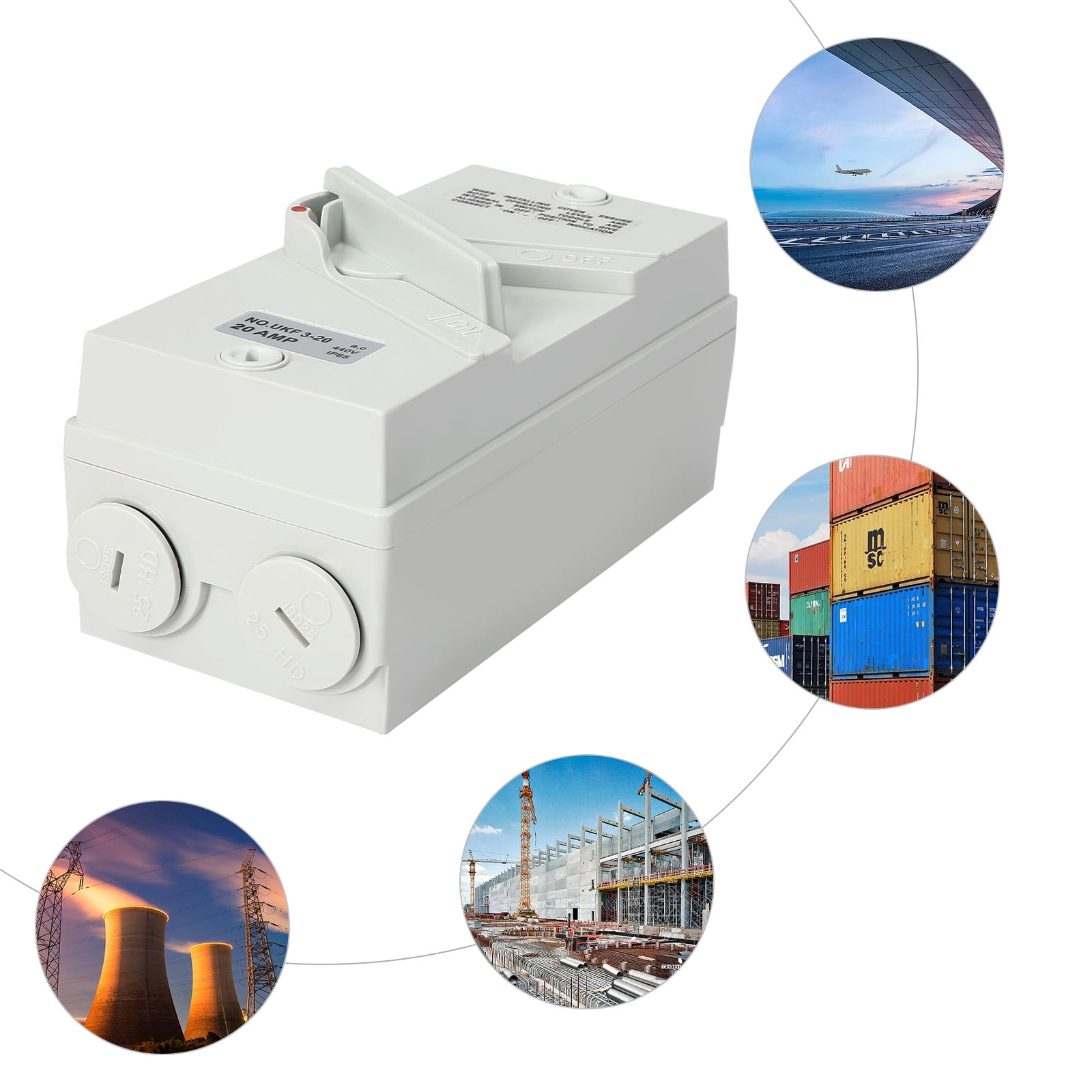 Wildnix Waterproof Isolation Switch, Disconnect Switch with 3-Way ...