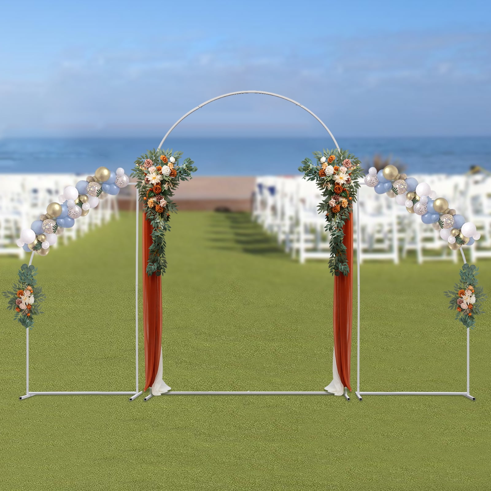 Wildnix Wedding Arch with Carbon Steel Construction, 4.92ft & 7.22ft ...