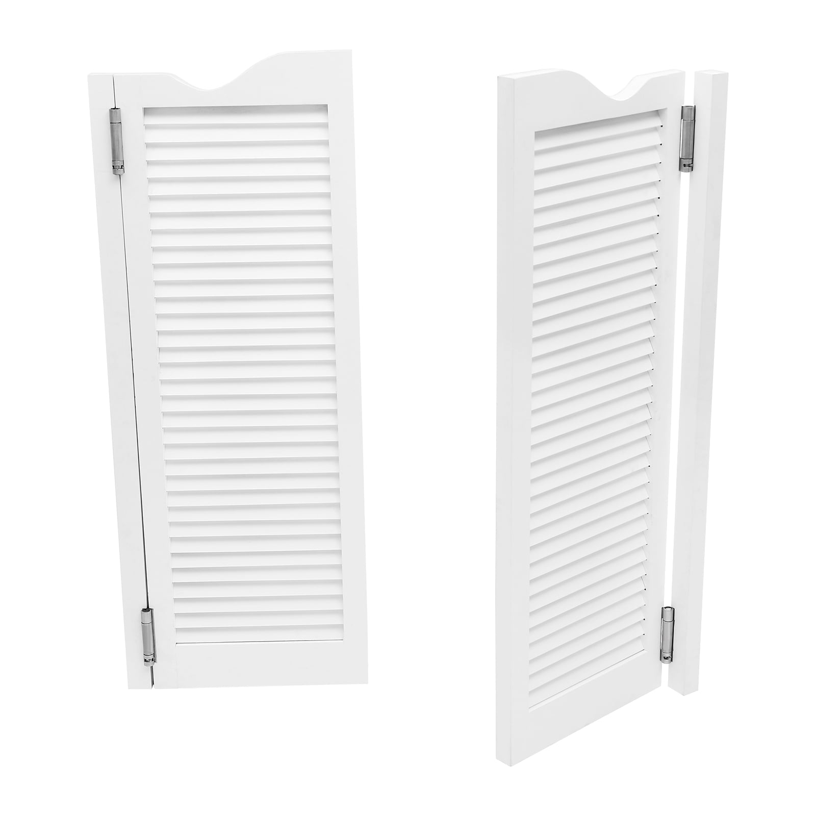 Wildnix White Double-Swing Partition Door, Pine Wood with Aluminum ...